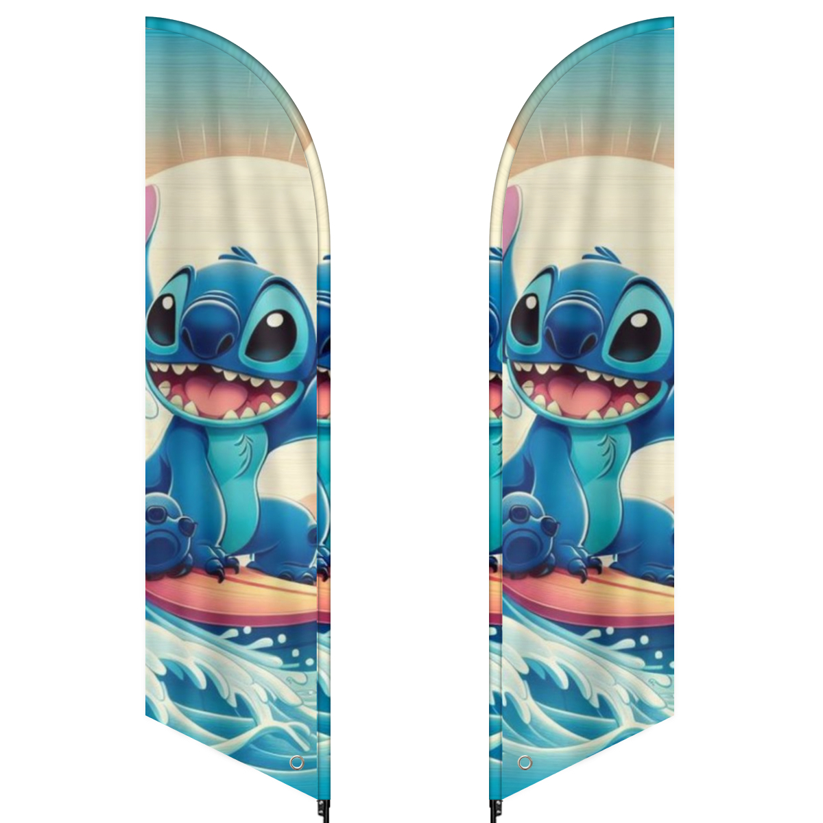 Stitch Double-Sided Beach Knife Flag - Eye-Catching and Durable Beach ...
