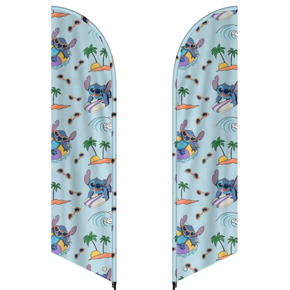 Stitch Double-Sided Beach Knife Flag - Eye-Catching and Durable Beach ...