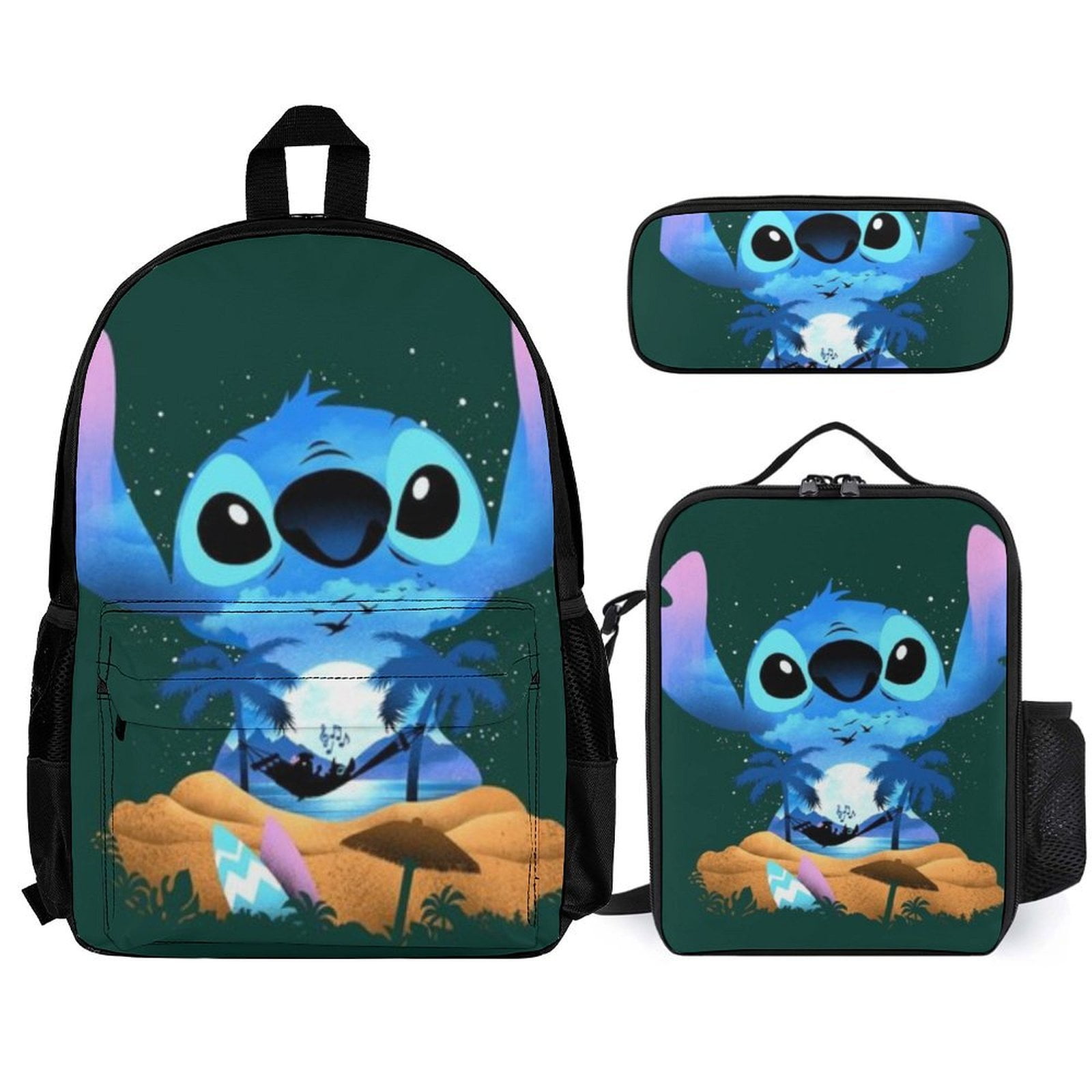 Stitch Dreaming Night Backpack 3pcs/set Backpack For Camping With Lunch ...