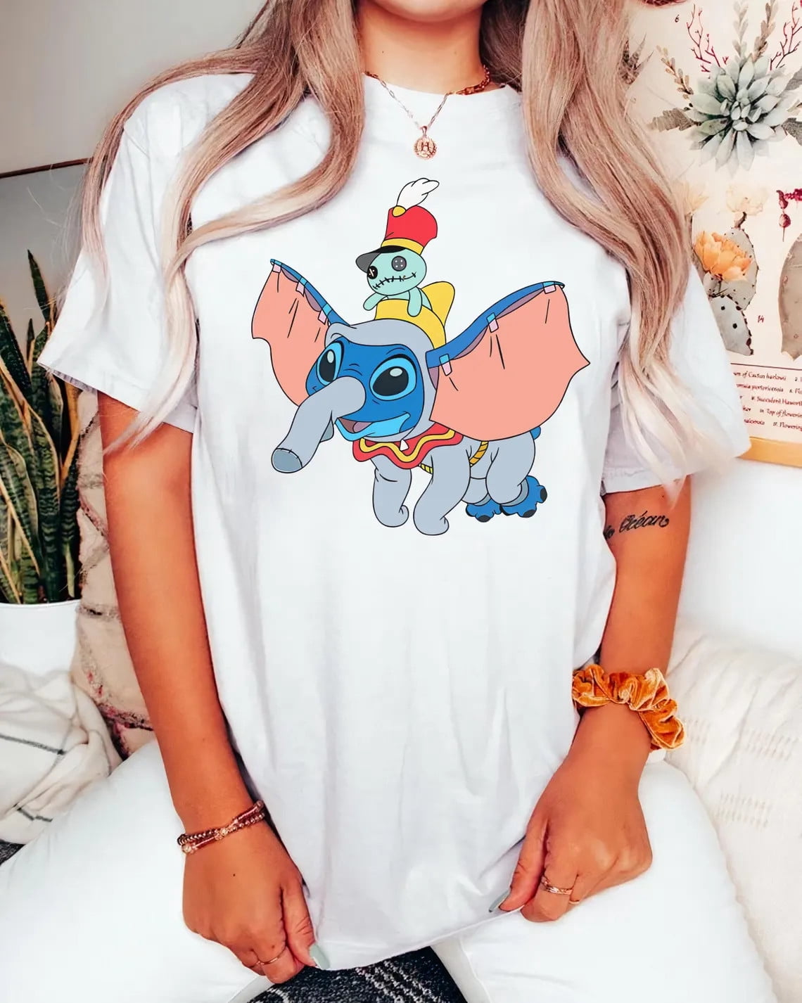 Stitch Dumbo Cute Happy Elephant Circus Magic Flying Animal T-shirt ...
