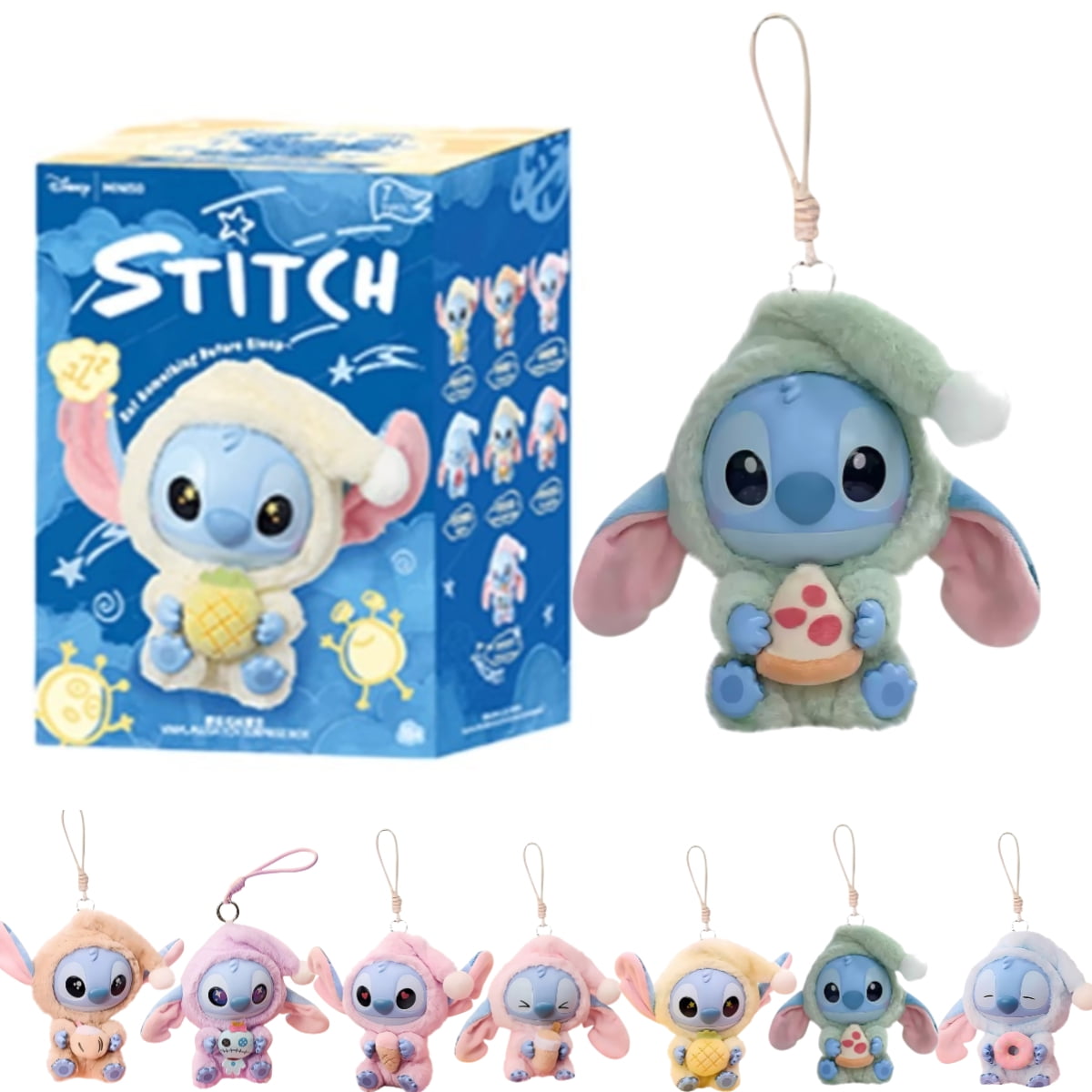 Stitch Eat Something Before Sleep Series Vinyl Figure Confirmed Blind Box Super Cute and Soft ...