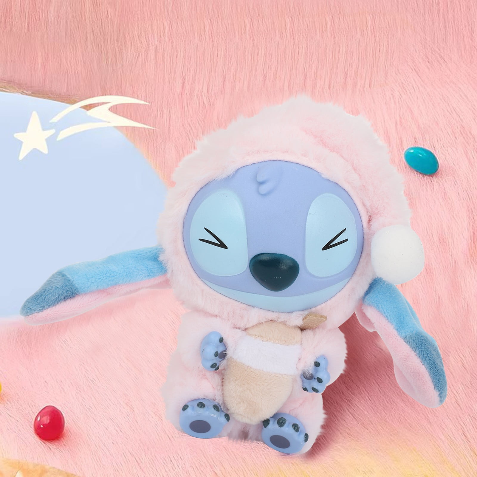 Stitch Eat Something Before Sleep Series Pendant Keychain, 7 Inch Plush ...