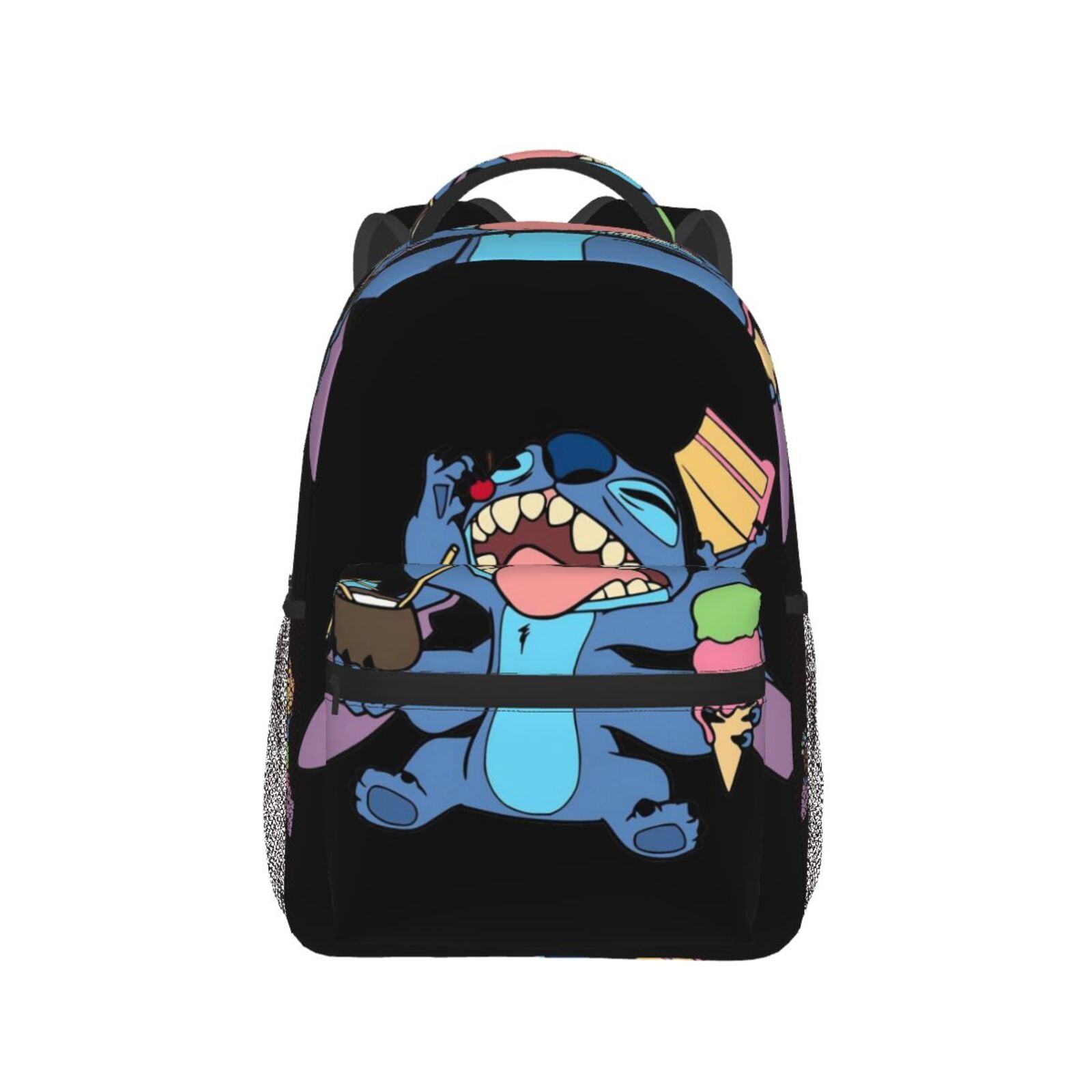 Stitch Eating Dessert Travel Backpack,Carry On Backpack Personal Item ...