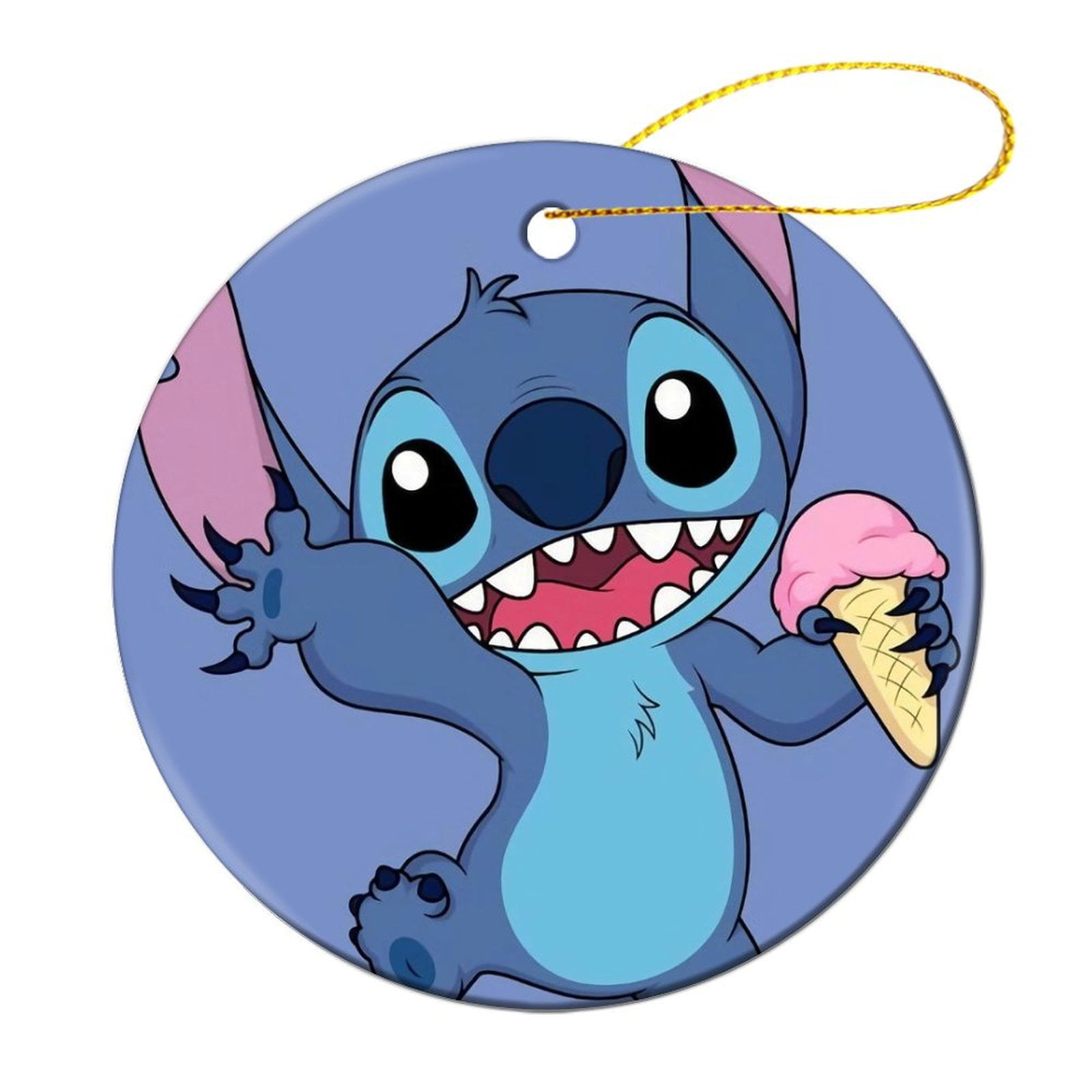 Stitch Eating Ice Cream Christmas Ornament,Farmhouse Christmas Tree ...