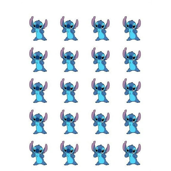 Stitch Edible Image Cupcake Toppers - Walmart.com