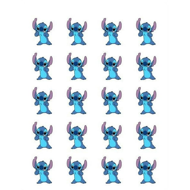 Stitch Edible Image Cupcake Toppers - Walmart.com