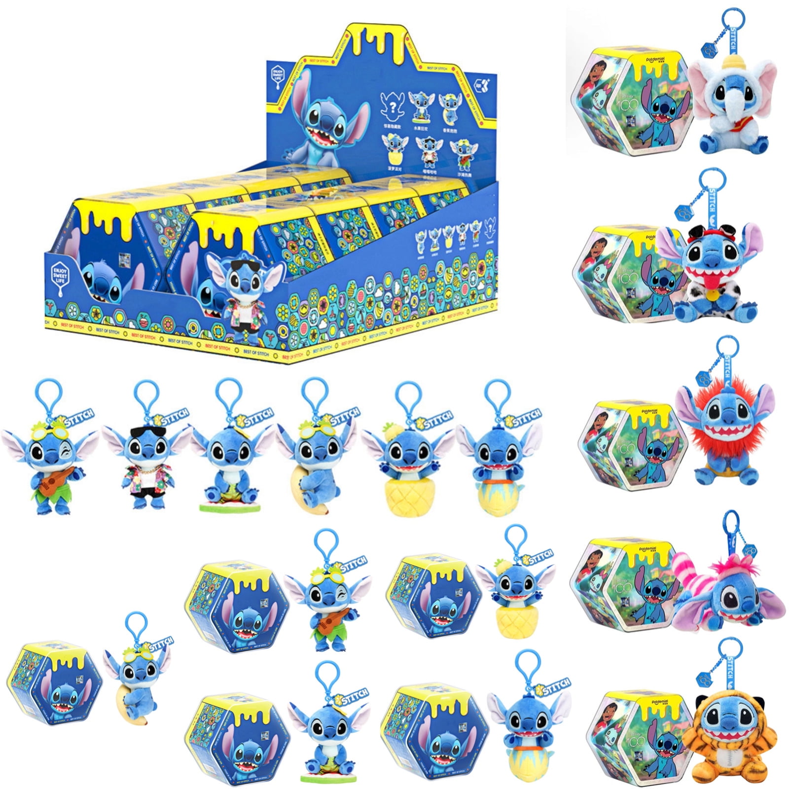 Stitch Enjoy the Weird Plush Series Figure Confirmed Blind Box Super Cute Stitch Plush Figures ...