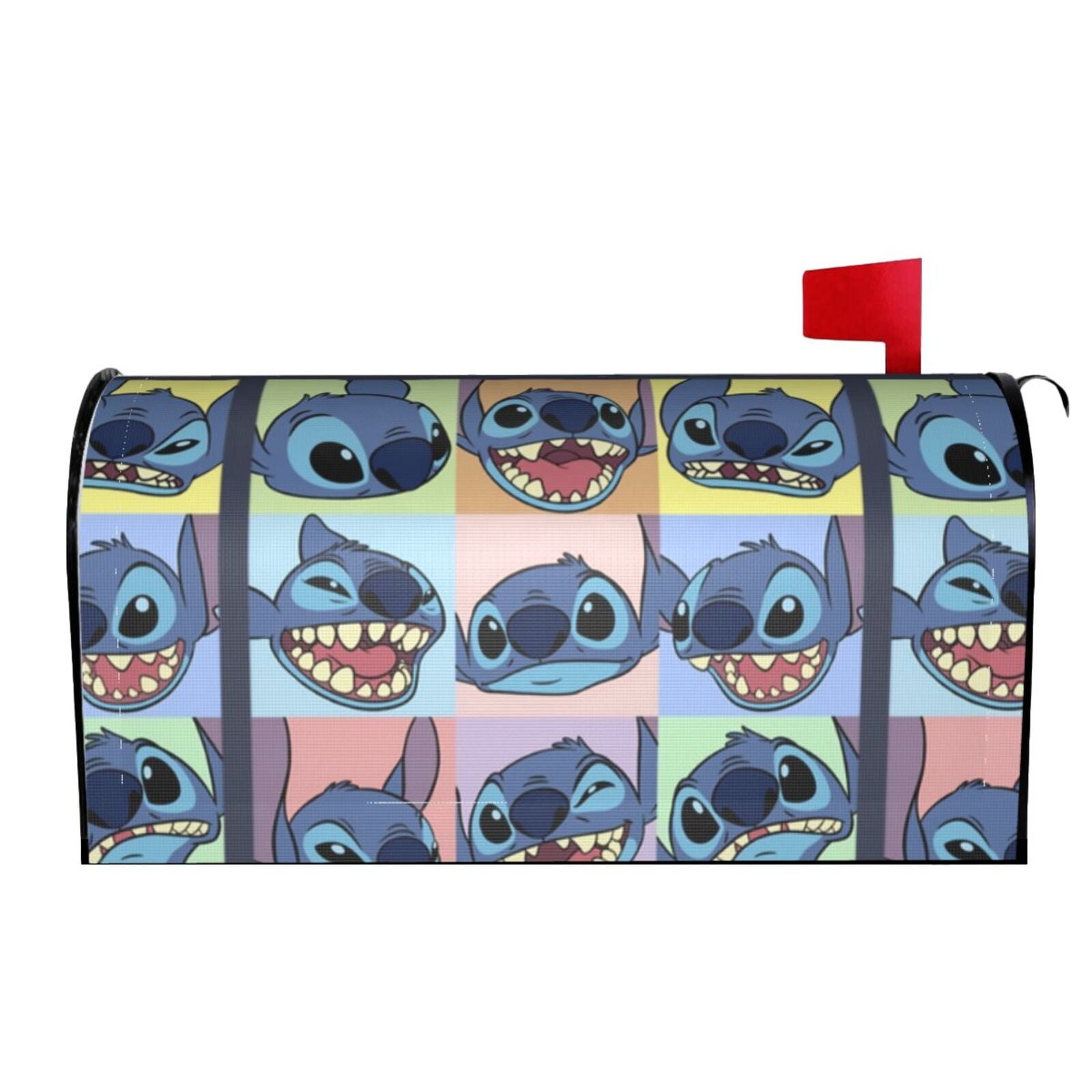 Stitch Face Cartoon Character Mailbox Cover Magnetic Standard Size ...