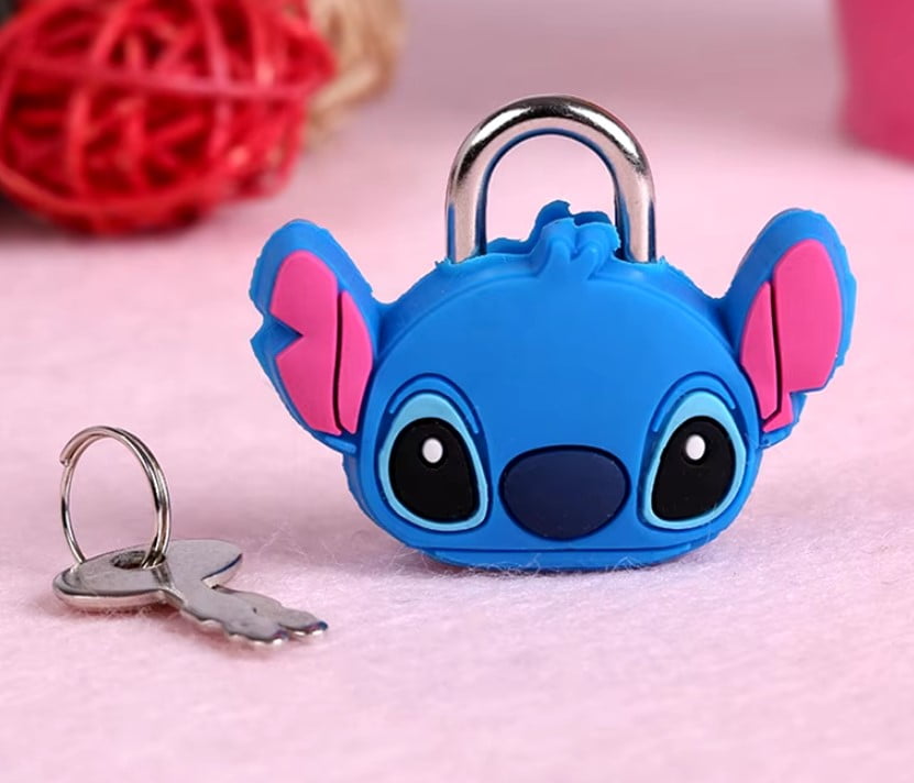 Stitch Face Mini Lock Padlocks, Stationery Locker Lock, Diary Lock ...