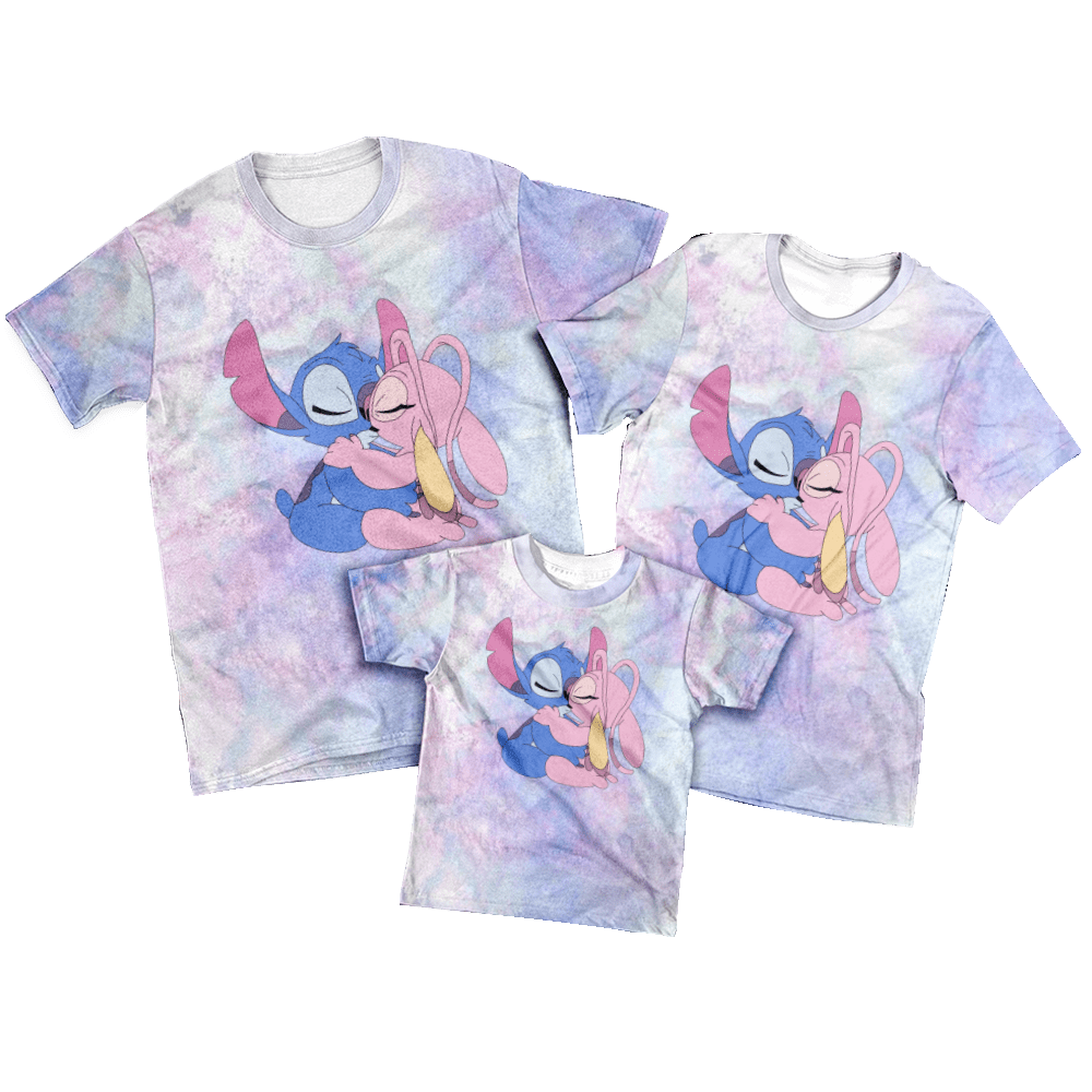 Stitch Family Apparel Fashion Breathable Animation Paint Top for ...