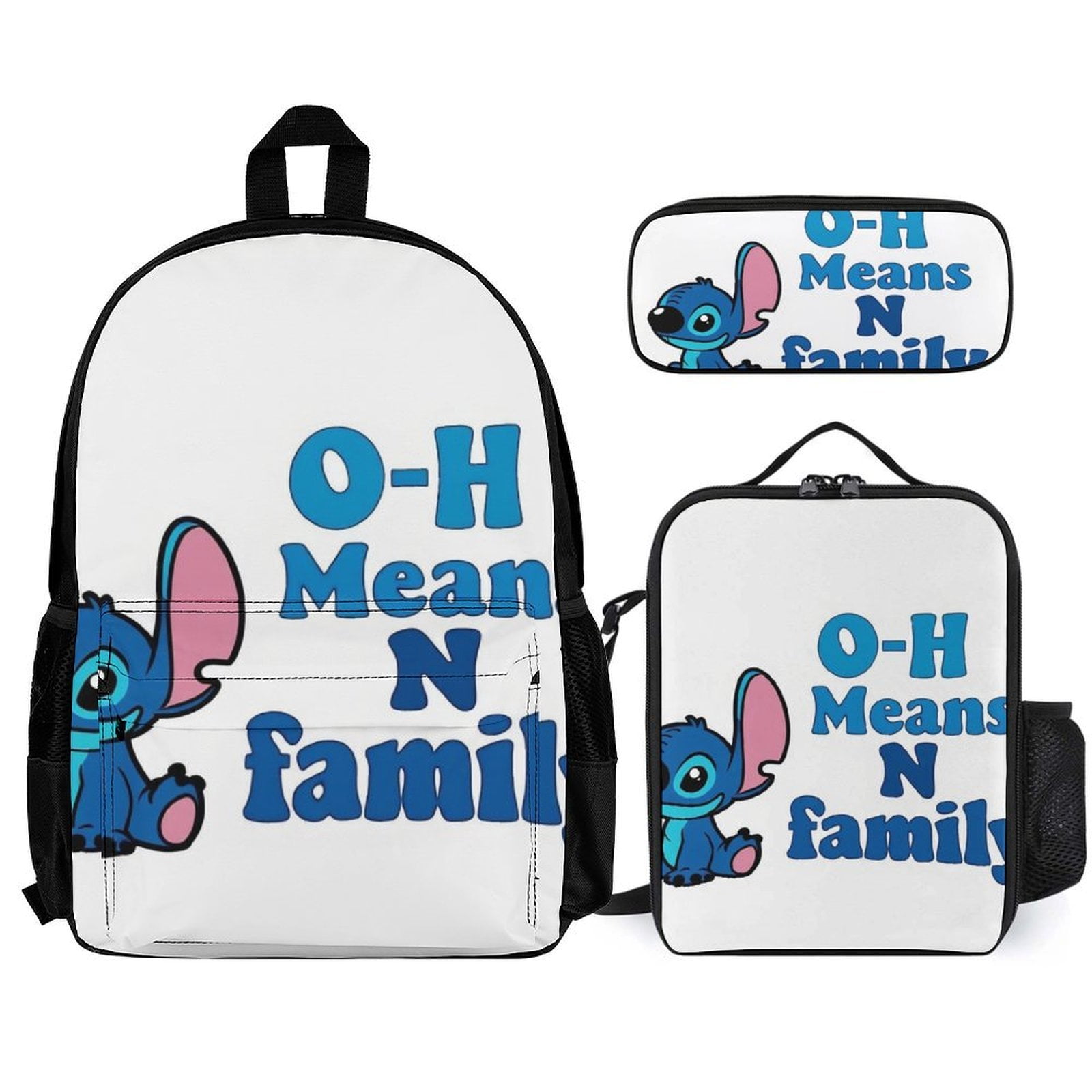 Stitch Family Love 3PCS Backpack Backpack with Lunch Box Pencil Case ...