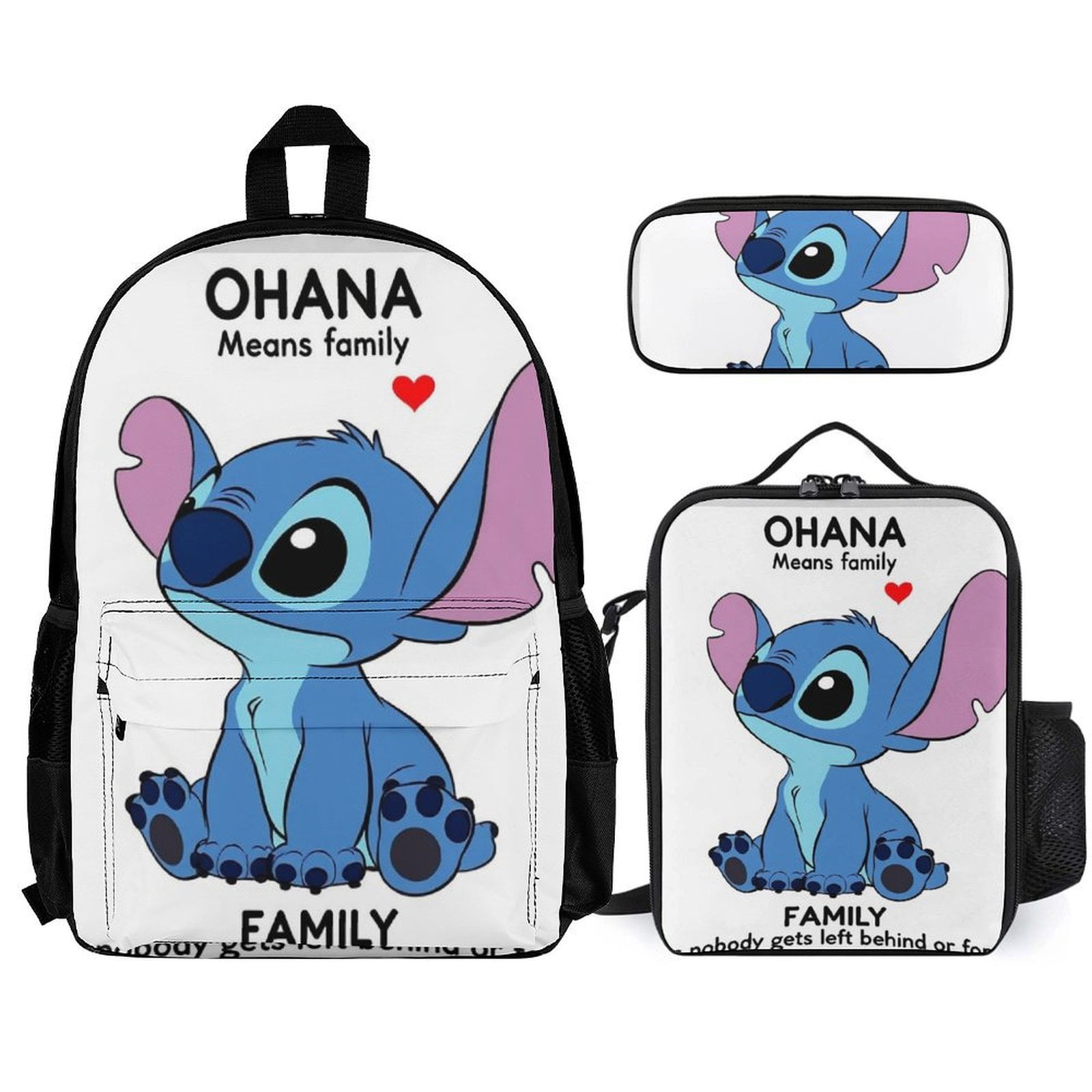 Stitch Family School Backpack Set Lightweight Backpack Book Bag ...