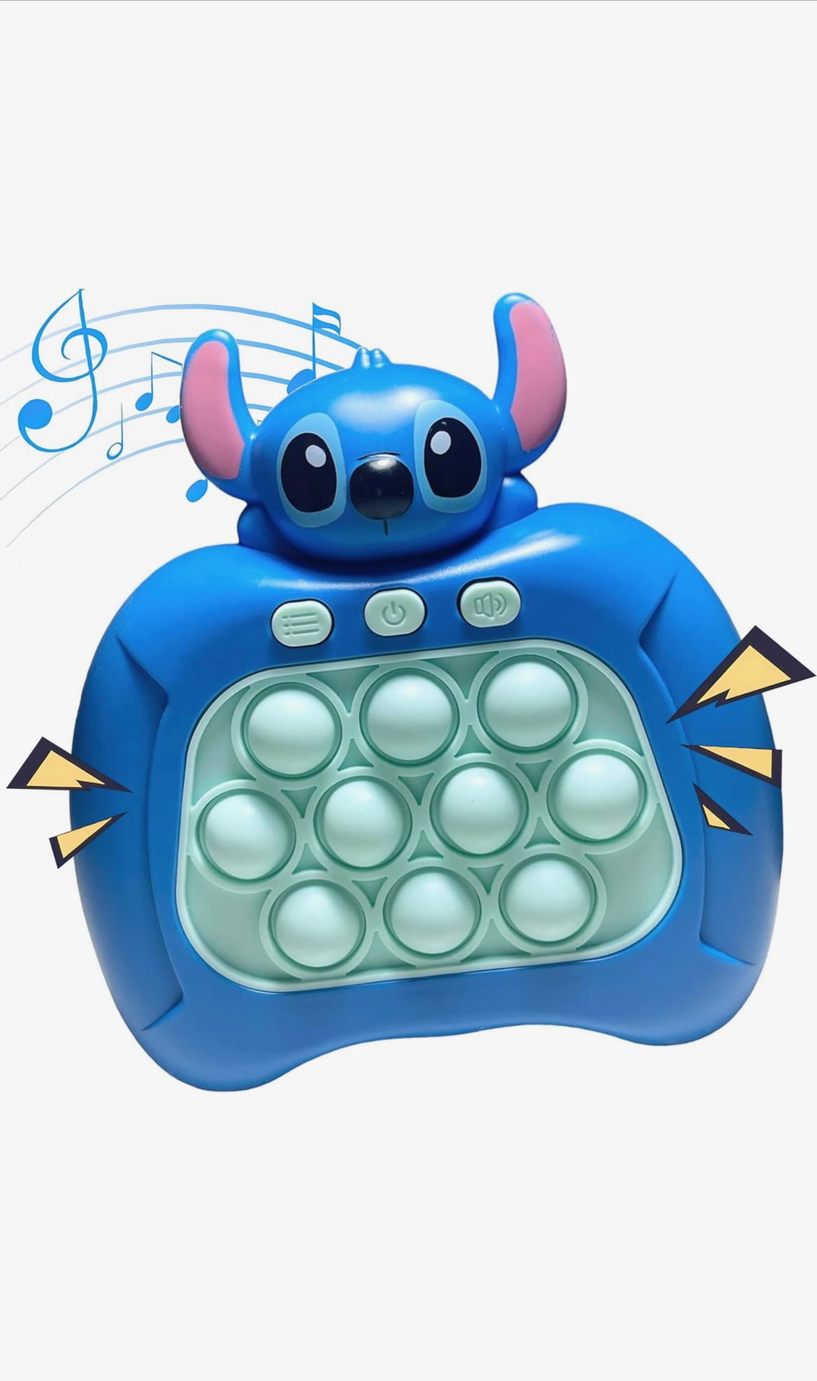 Stitch Fast Push Game, Cute Anime Pop Fidget Light Up Bubble Handheld ...