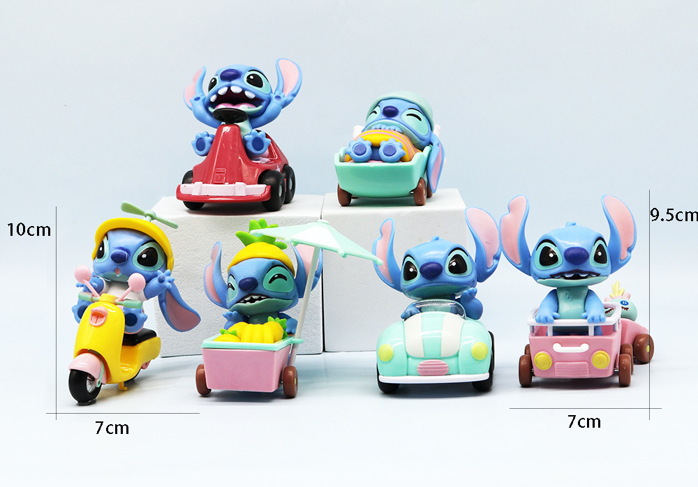 Stitch Figures 6PCS Set,Stitch Action Figure Set,Cute Cartoon Model ...