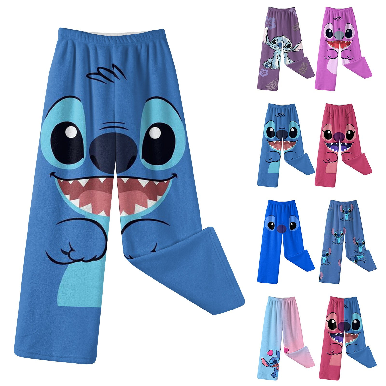 Stitch Flannel Pajama Pants, Kid Pajama Pants Stitch Printed Comfy Pj ...