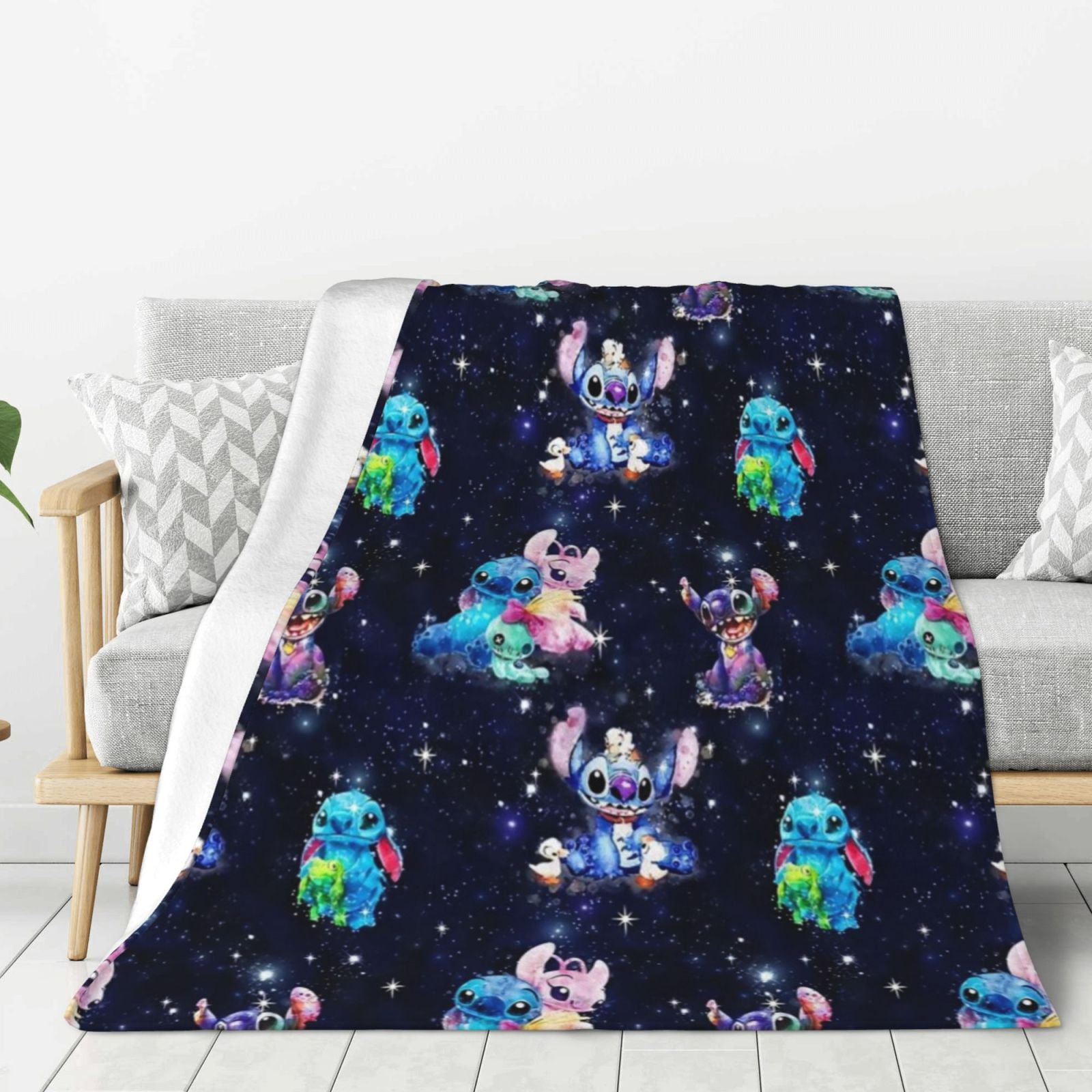 Stitch Fleece Blanket Super Soft Cozy Throw Blanket, For Man Woman Old ...