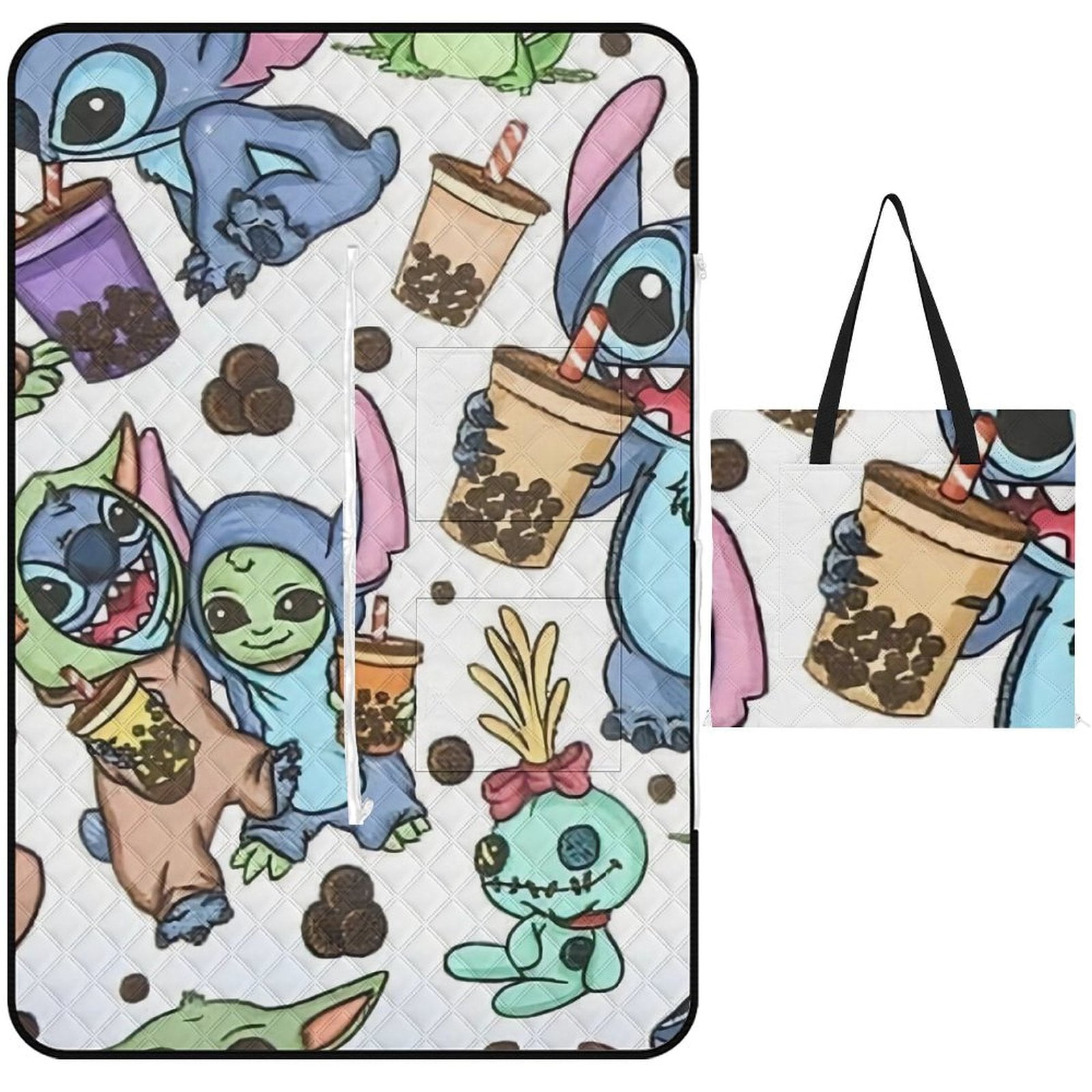 Stitch And Friends Picnic Blankets Outdoor Blanket,59'x39' Extra Large ...