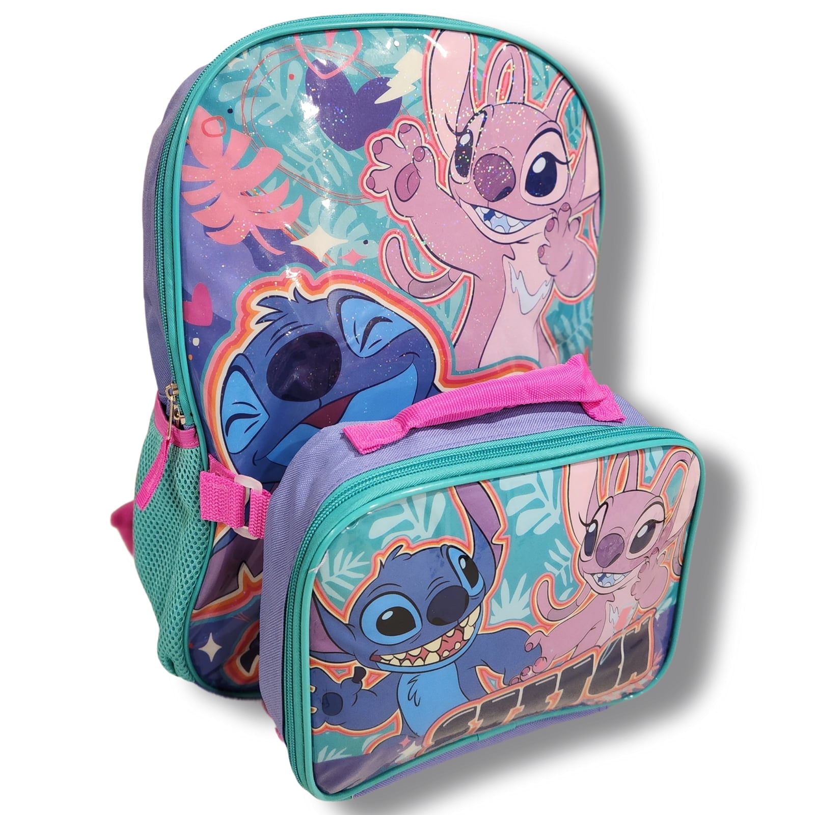 Stitch Full Size 16 Inch Backpack with Detachable Lunch Box - Walmart.com