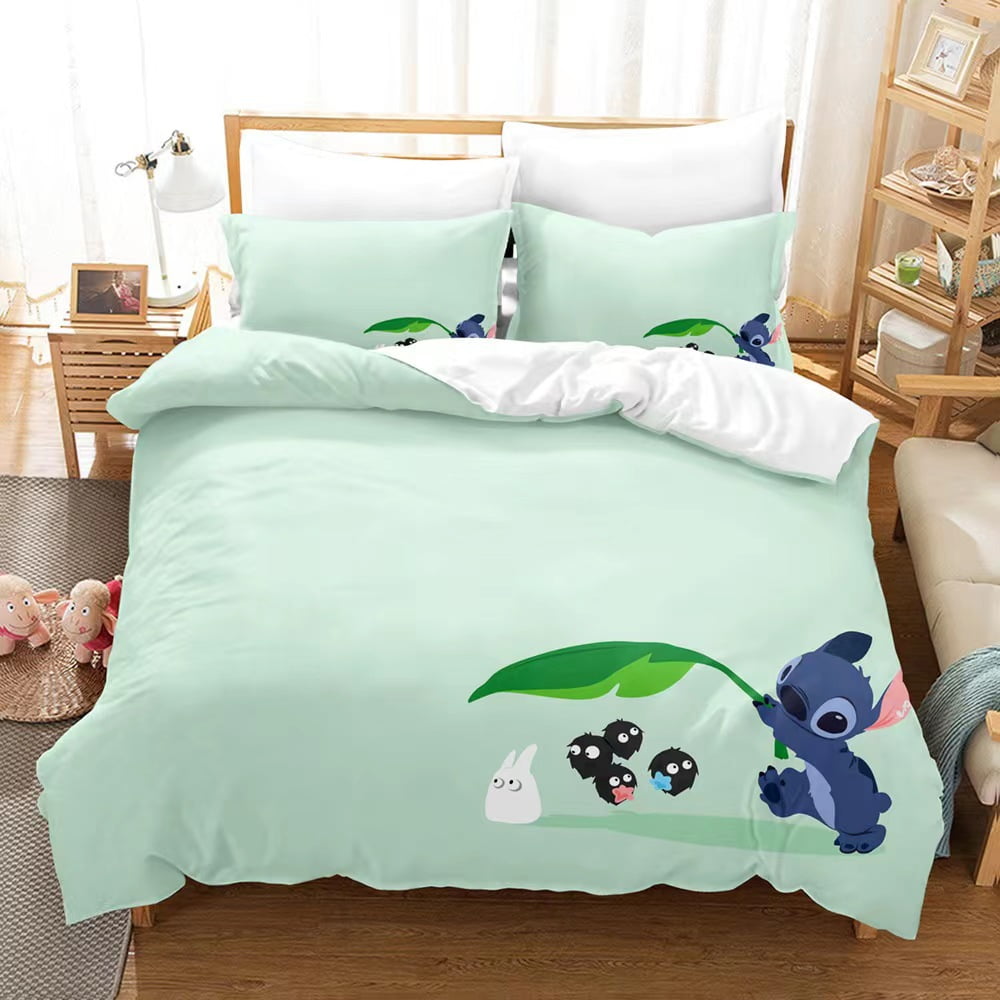 Stitch Full Size Comforter Set– 3 Piece Comforter Cover and Sham Set ...