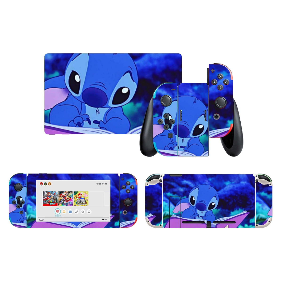 Stitch Game Switch Skin - Anime Cartoon Game Sticker, No Bubble ...