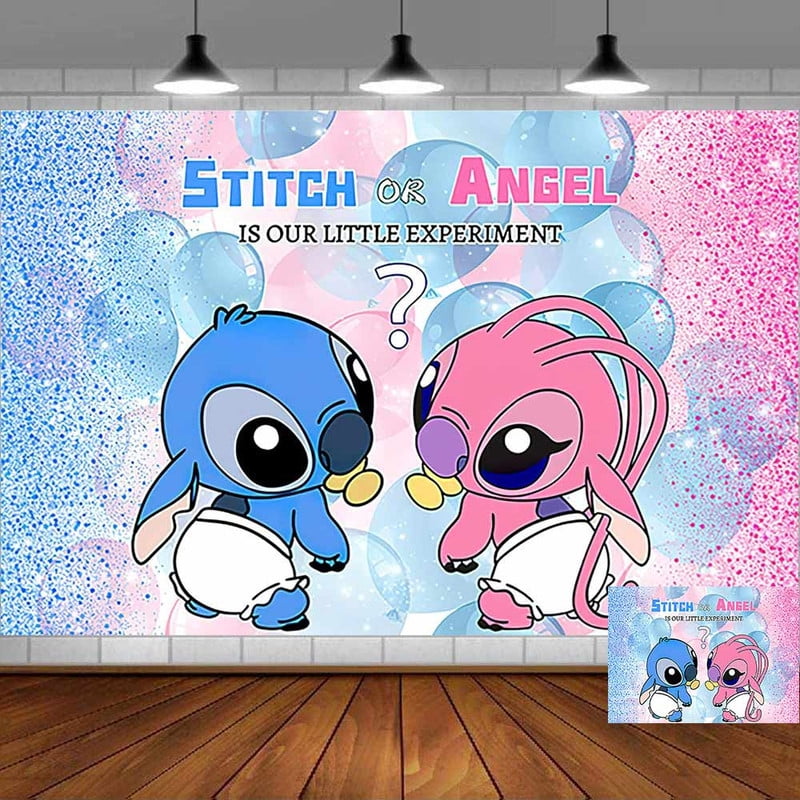 Stitch Gender Reveal Backdrop Banner Party Supplies Poster Movie Theme ...