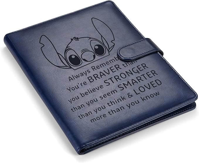 Stitch Gifts Stitch Leather Portfolio Folder A5 Size Ohana Gift ...