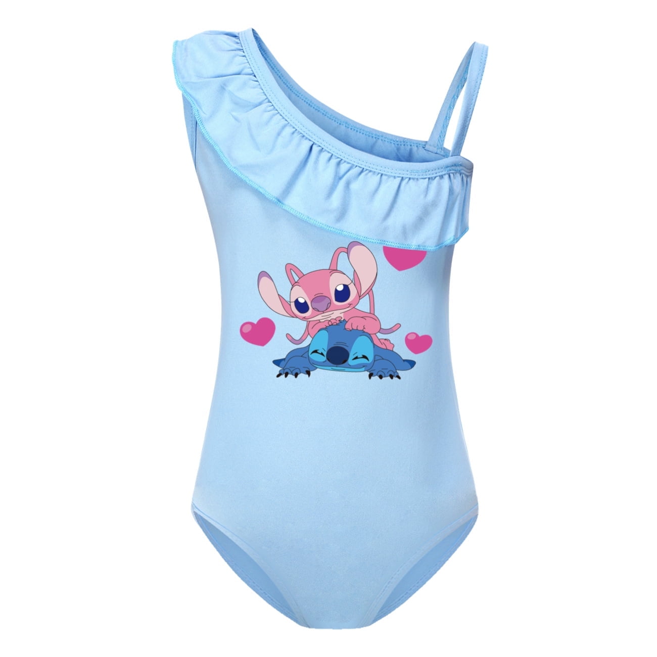 Stitch Girl Kids One Piece Swimwear Bathing Suit Cute Cartoon Swimsuit ...