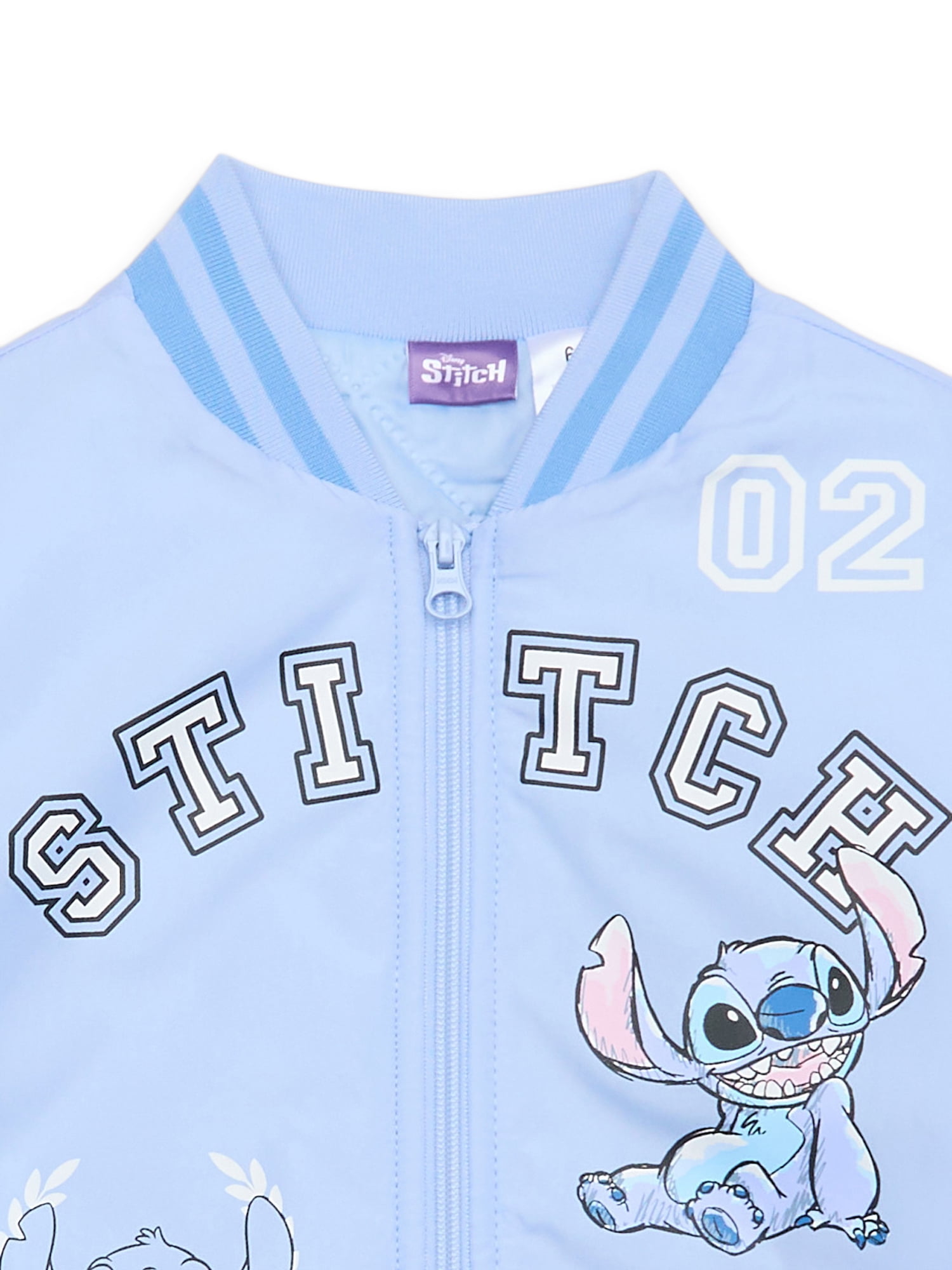 Disney’s Stitch Girls’ Graphic Bomber Jacket, Sizes 4-16 - Walmart.com