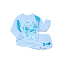 Disney Girls Lilo & Stitch Clothing Set - Stitch Sweatshirt Hoodie and ...