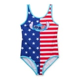 Stitch Girls Swimsuit, 1-Piece, Sizes 4-12 - Walmart.com