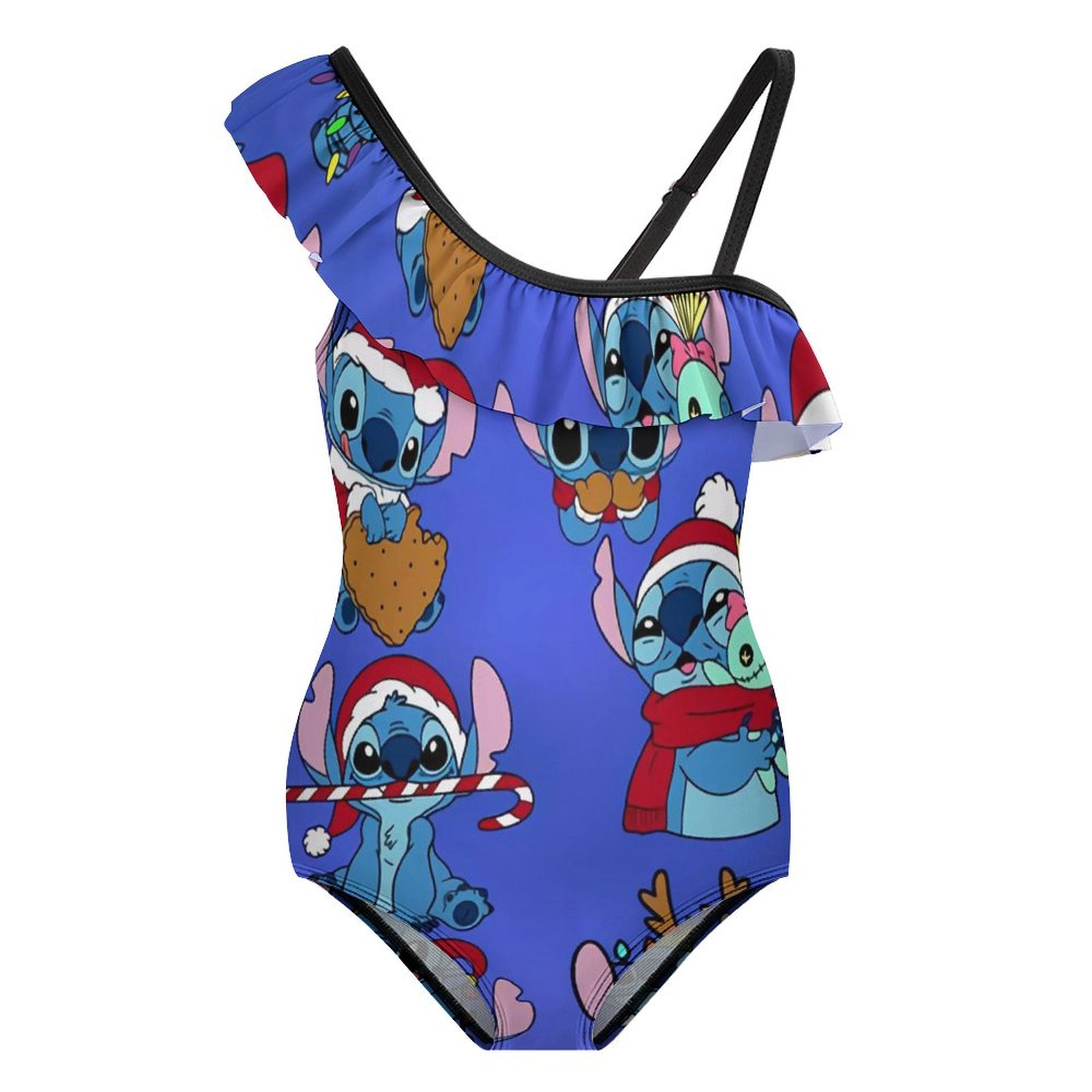 Stitch Girls Swimsuit One Piece Swimsuits Ruffle Bathing Suit Kids ...