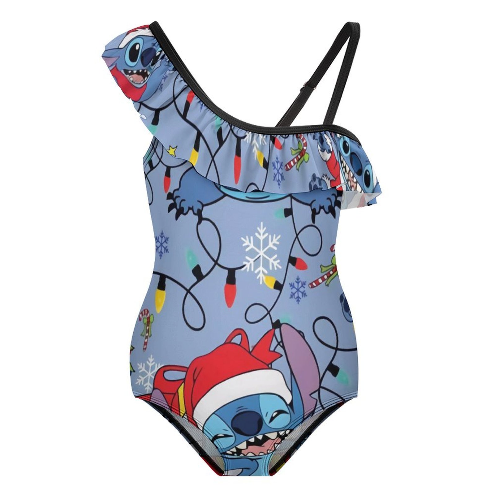 Stitch Girls Swimsuit One Piece Swimsuits Ruffle Bathing Suit Kids ...