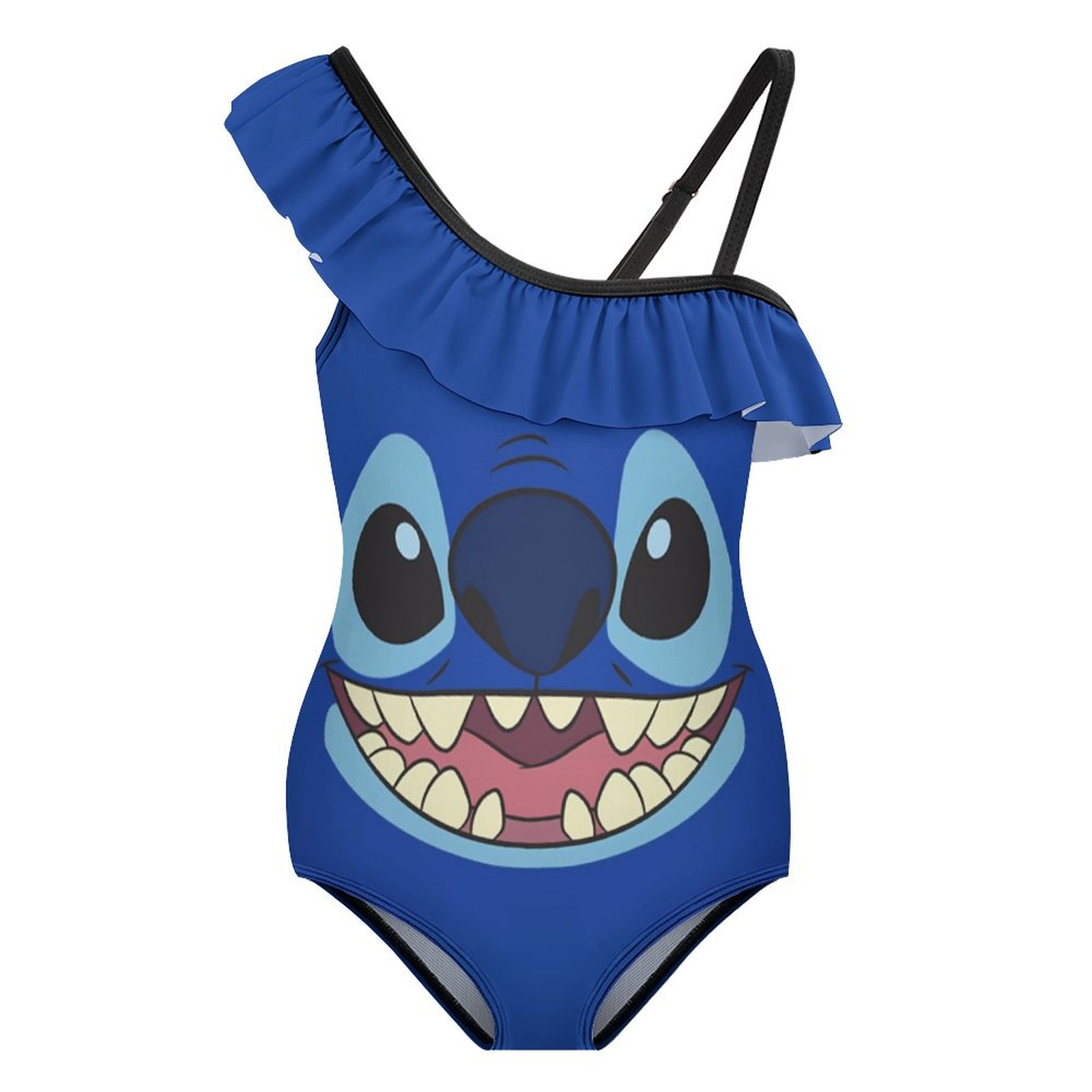 Stitch Girls Swimsuit One Piece Swimsuits Ruffle Bathing Suit Kids ...