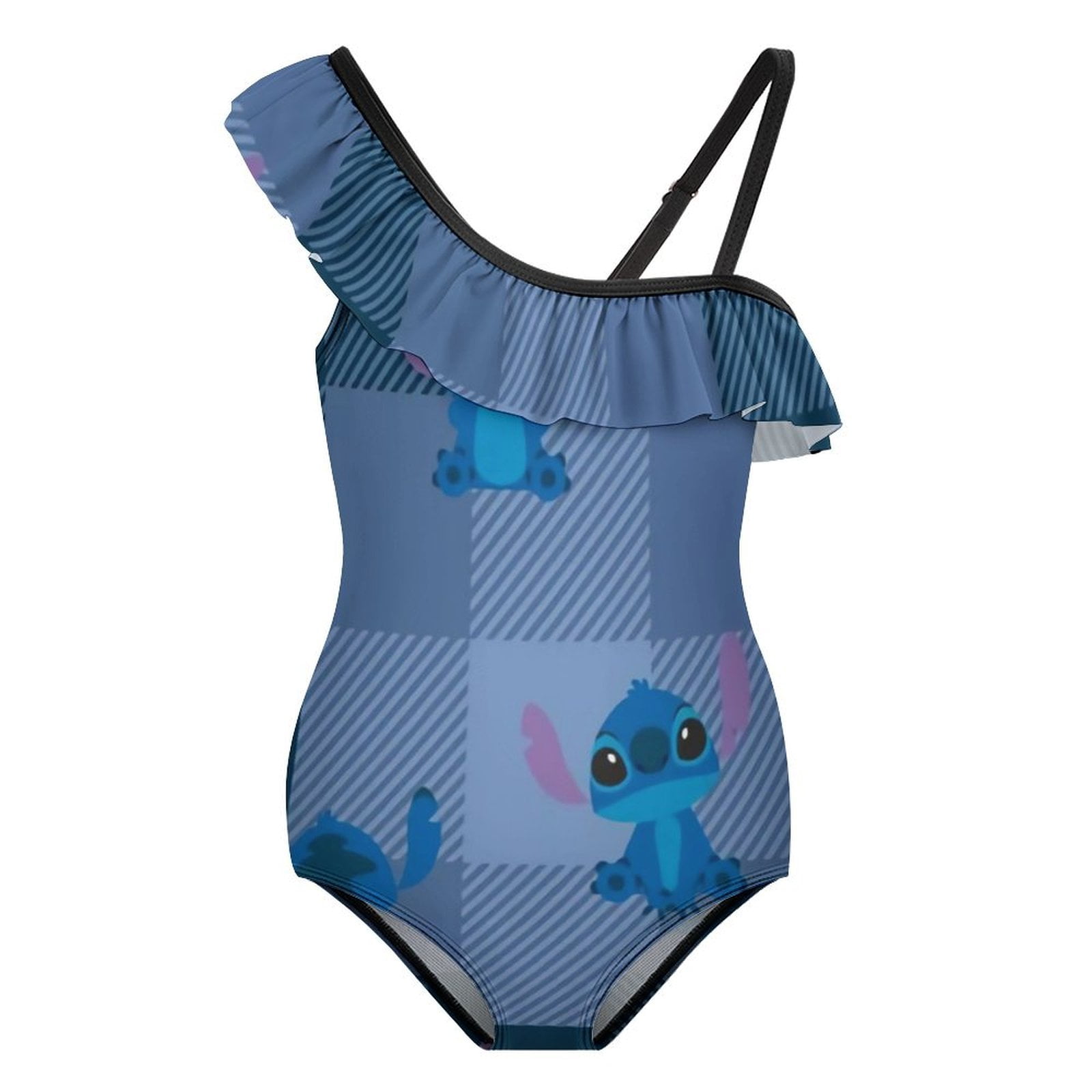 Stitch Girls Swimsuit One Piece Swimsuits Ruffle Bathing Suit Kids ...