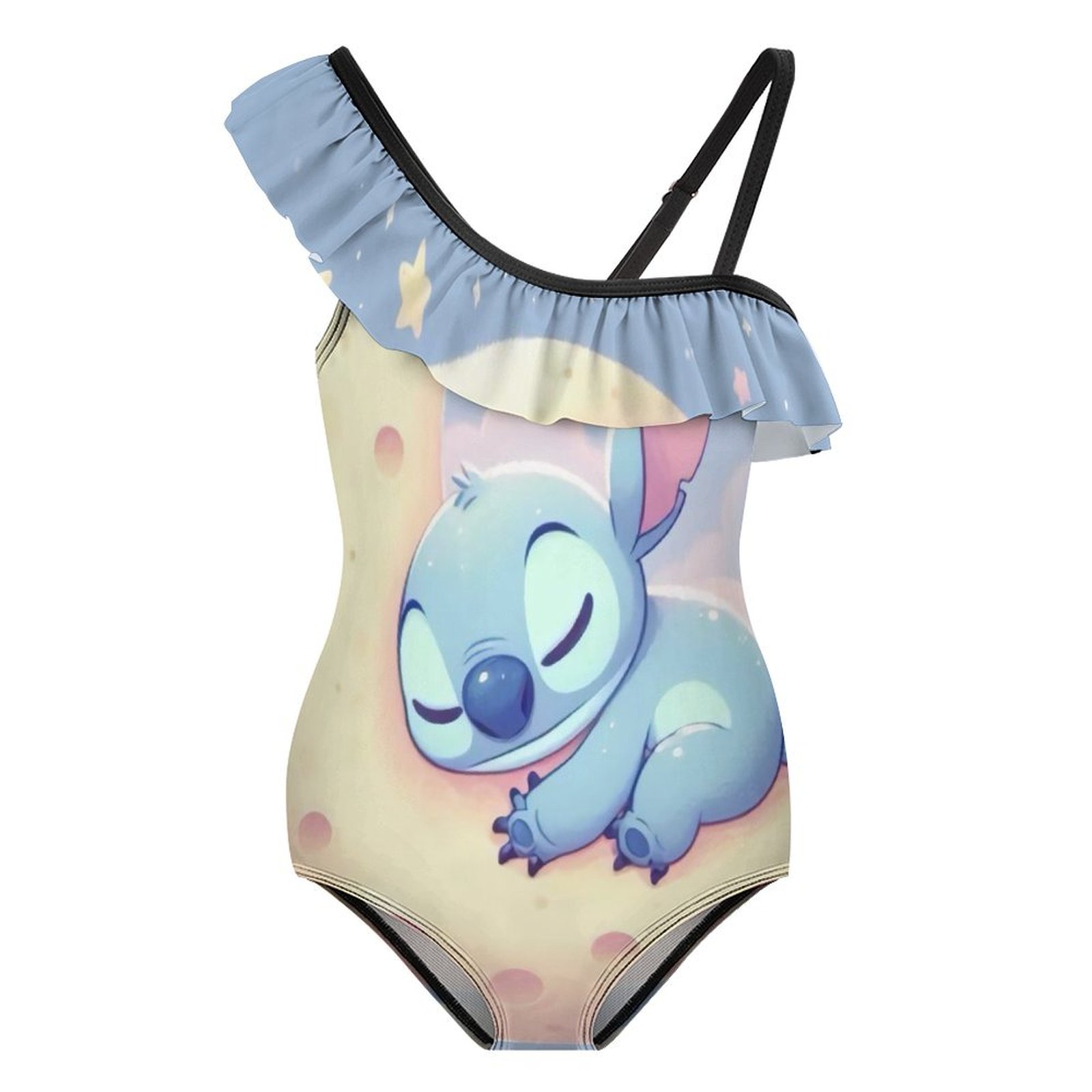 Stitch Girls Swimsuit One Piece Swimsuits Ruffle Bathing Suit Kids ...