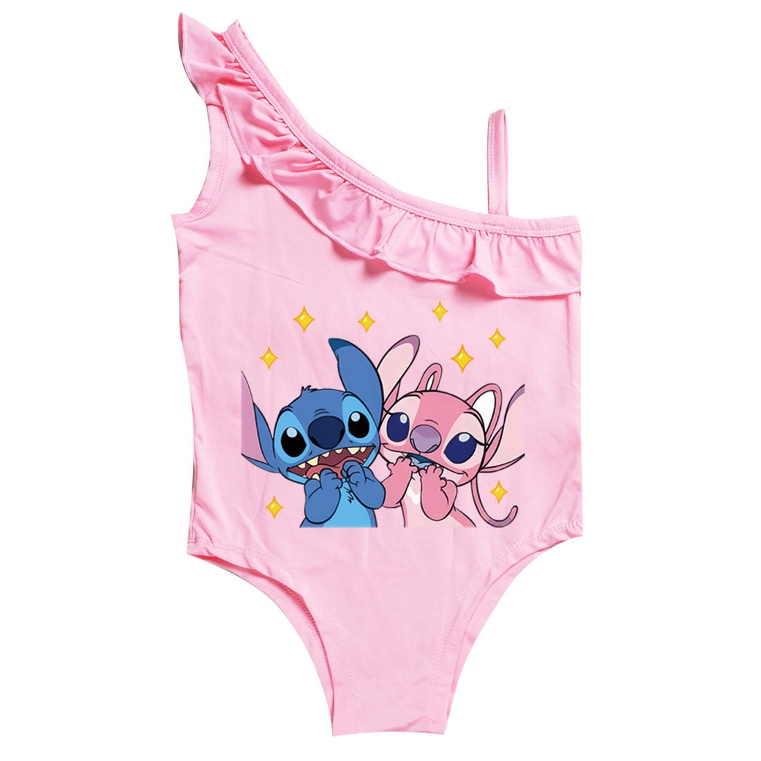 Stitch Girls Swimsuit Quick Dry One Piece Bathing Suit Cute Cartoon ...