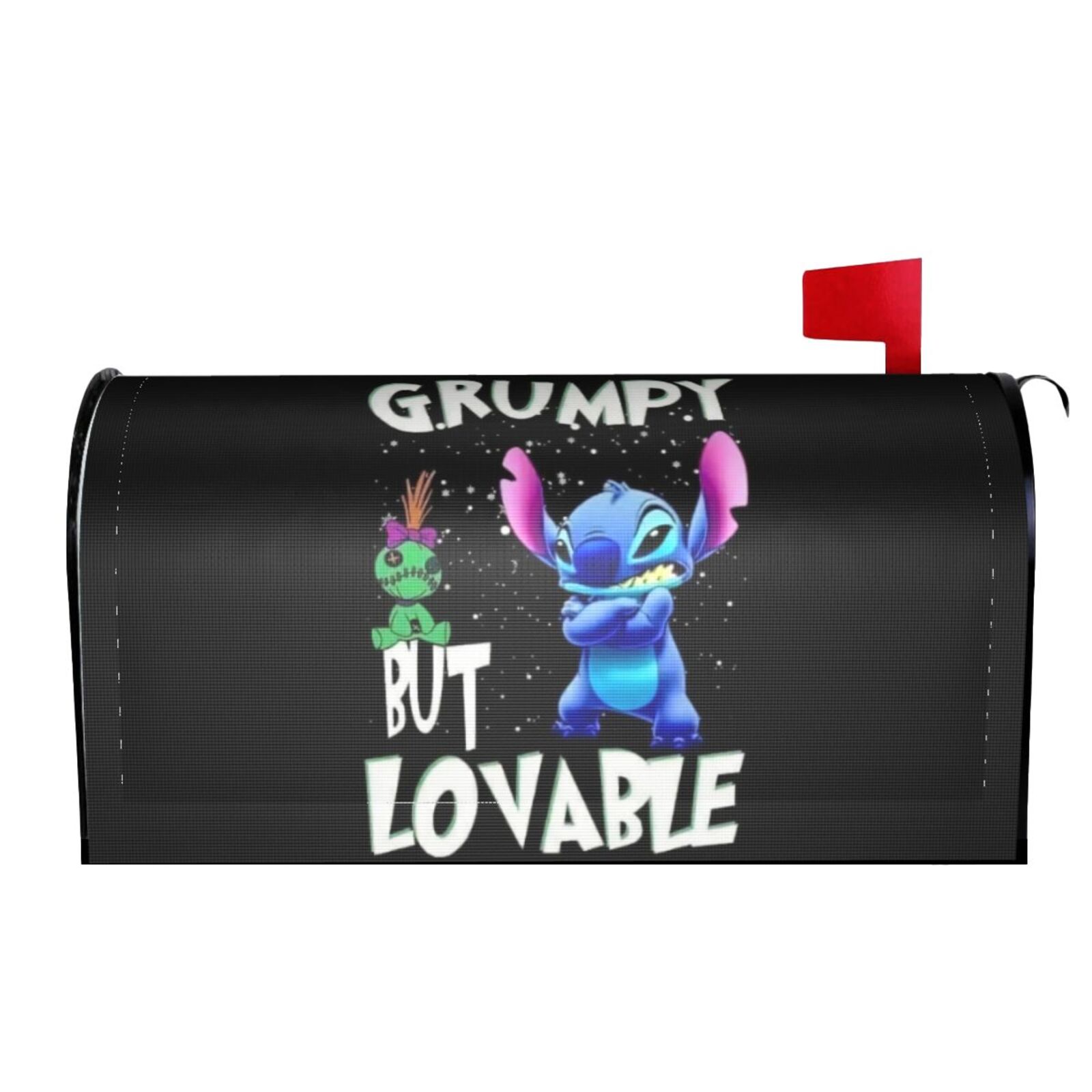Stitch Grumpy But Lovable Cartoon Character Mailbox Cover Magnetic ...