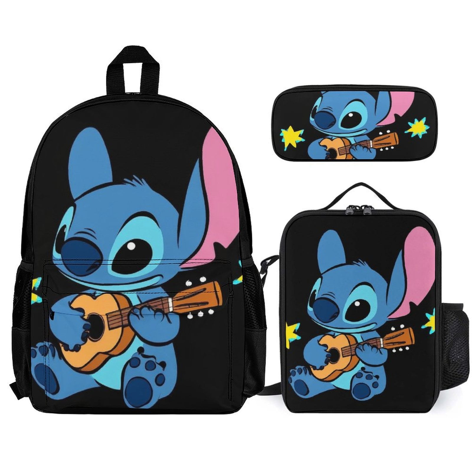 Stitch Guitar Stars Night Backpack 3pcs/set Backpack For With Lunch ...