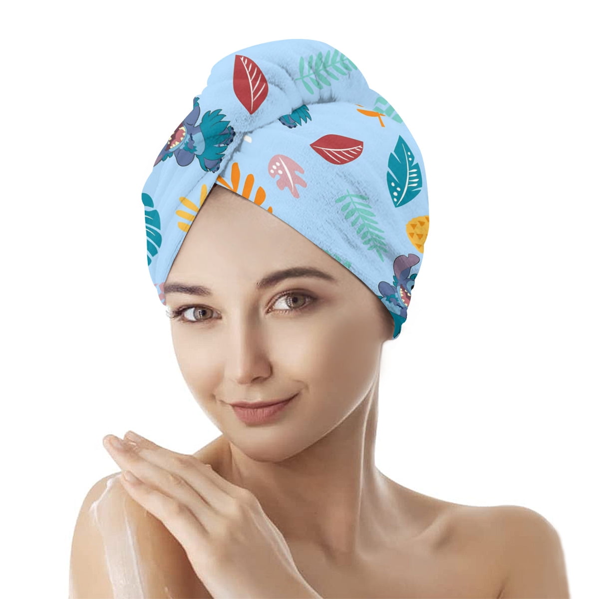 Stitch Hair Towel Wrap for Women, Flannel hair dryer cap Ultra ...