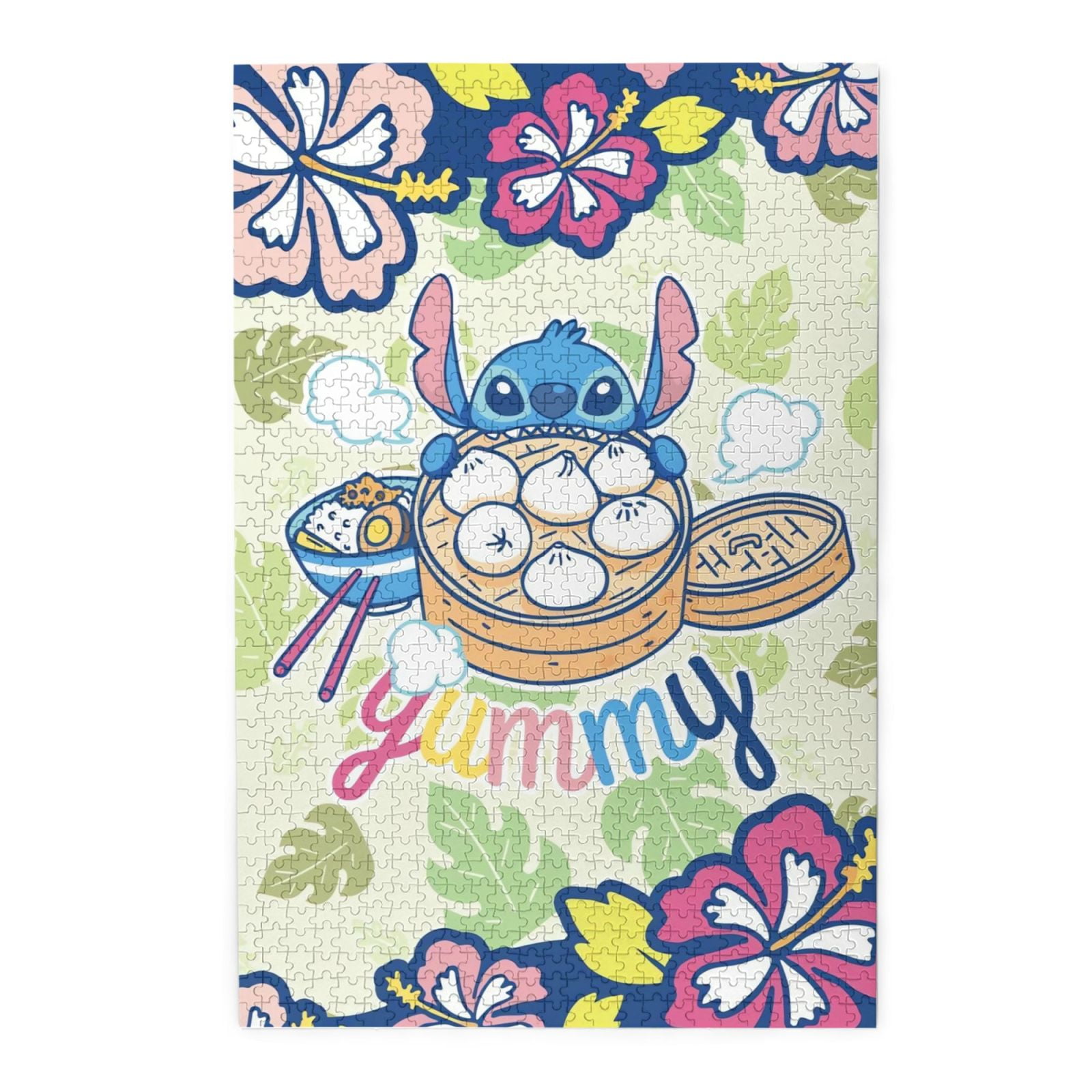 Stitch Having Breakfast Jigsaw Puzzles Cartoon Blue Alien Monster 500 ...