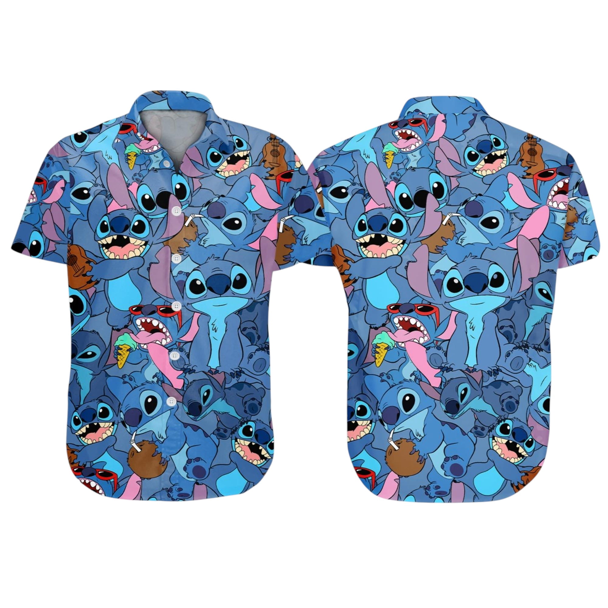 Stitch Hawaiian Shirt and Shorts Set, Disney Lilo and Stitch Summer ...