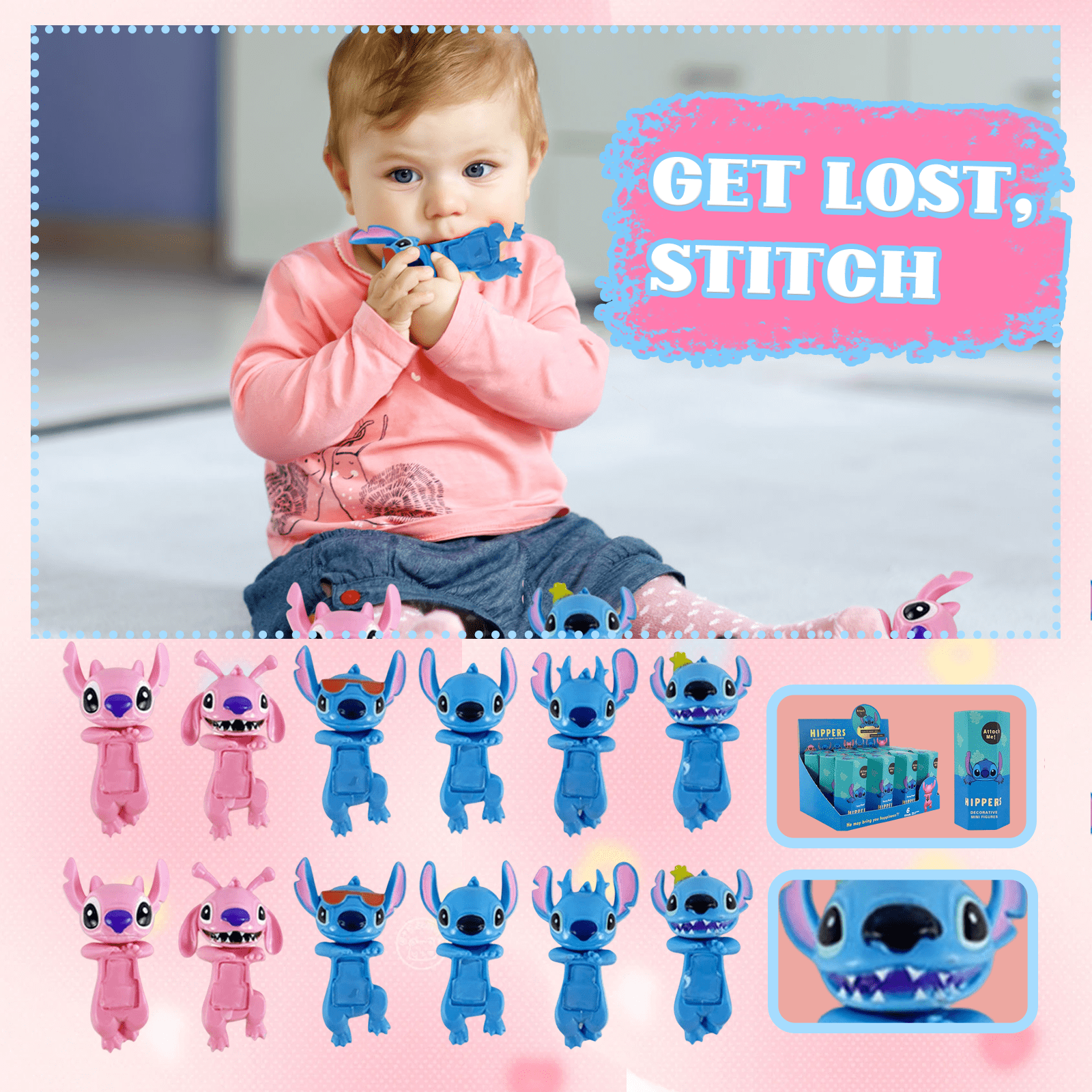 Stitch Hippers - Original Mini Figure/Limited Edition - 12 Sealed Blind ...