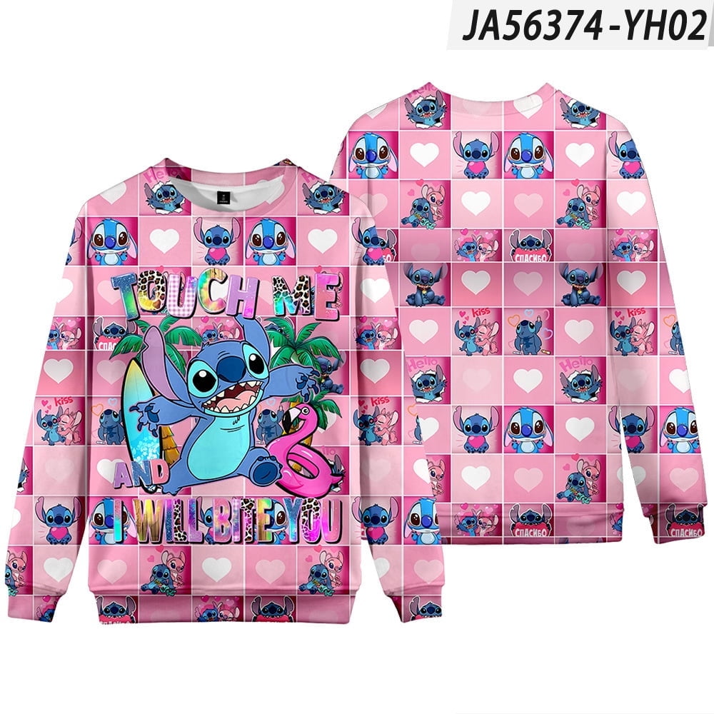 Stitch Hoodie Anime Pattern 3D Print Hooded Sweatshirt - Walmart.com