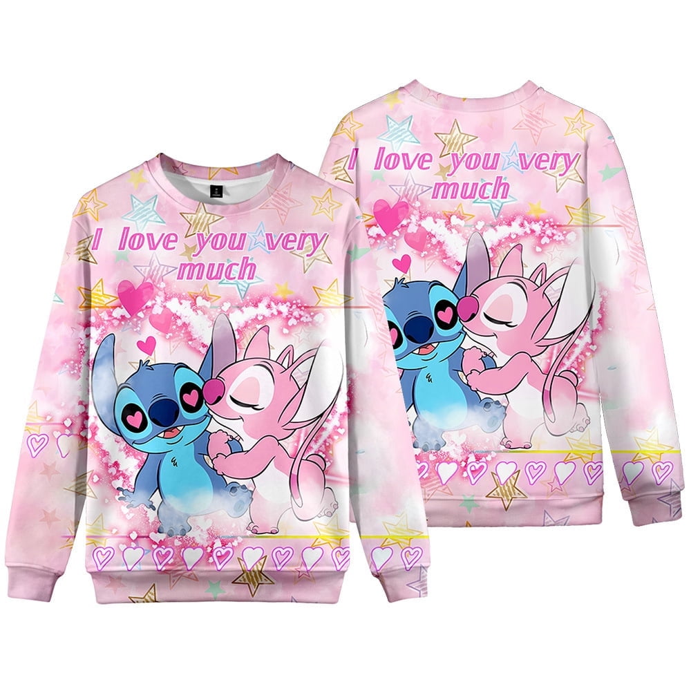 Stitch Hoodie Anime Pattern 3D Print Hooded Sweatshirt - Walmart.com