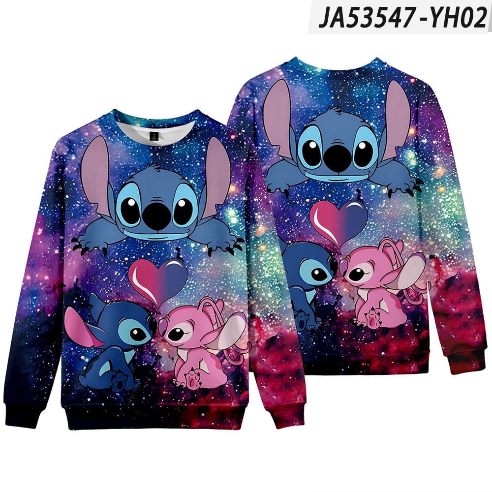 Stitch Hoodie Anime Pattern 3D Print Hooded Sweatshirt - Walmart.com