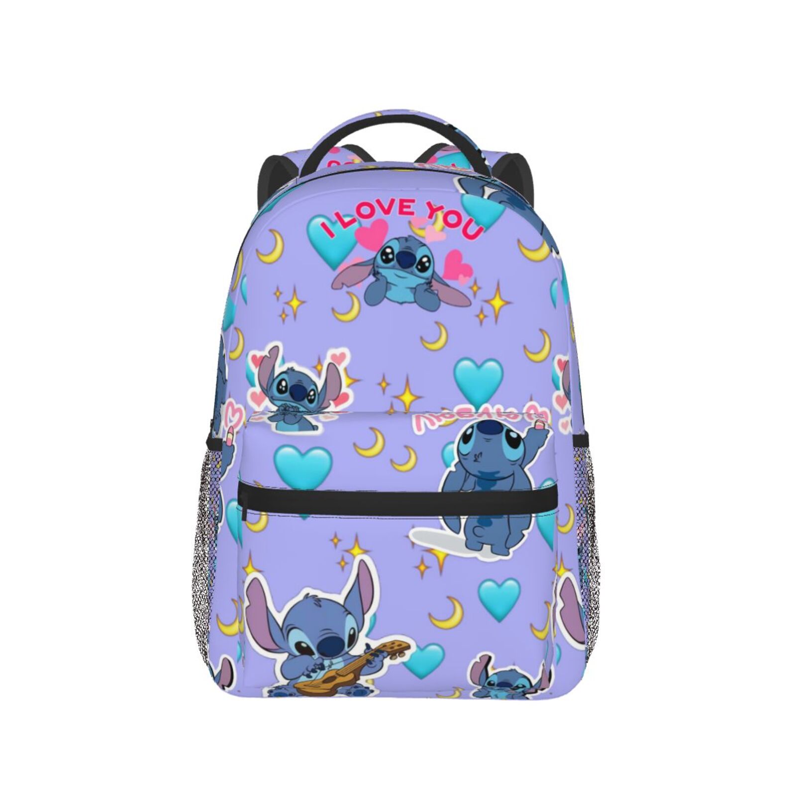 Stitch I Love You Backpack,Fabric & PVC Backpack with Reinforced Strap ...
