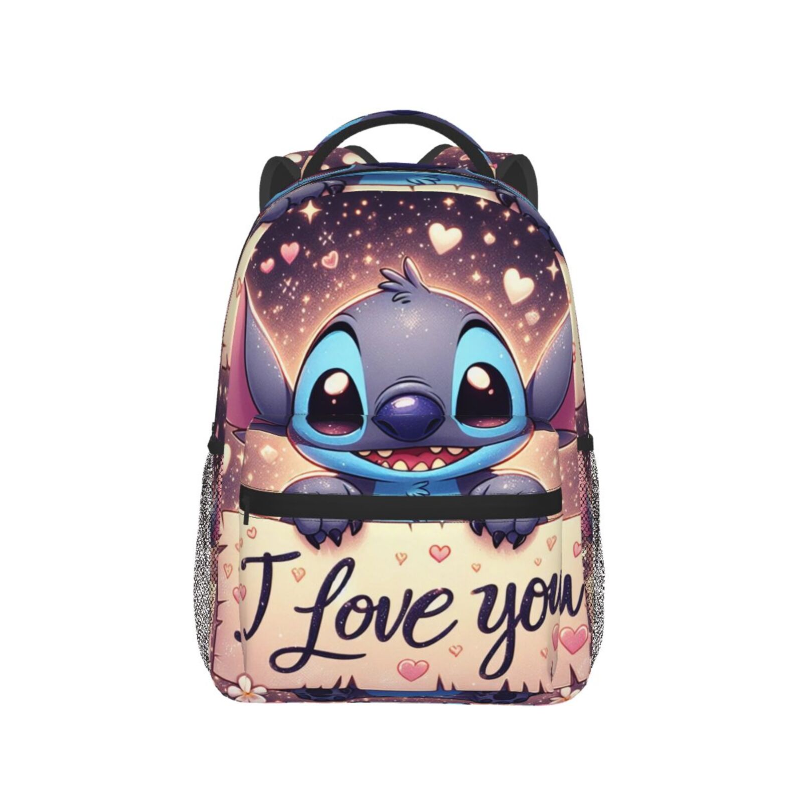 Stitch I Love You Backpack,Polyester Travel Backpack for Women Men ...