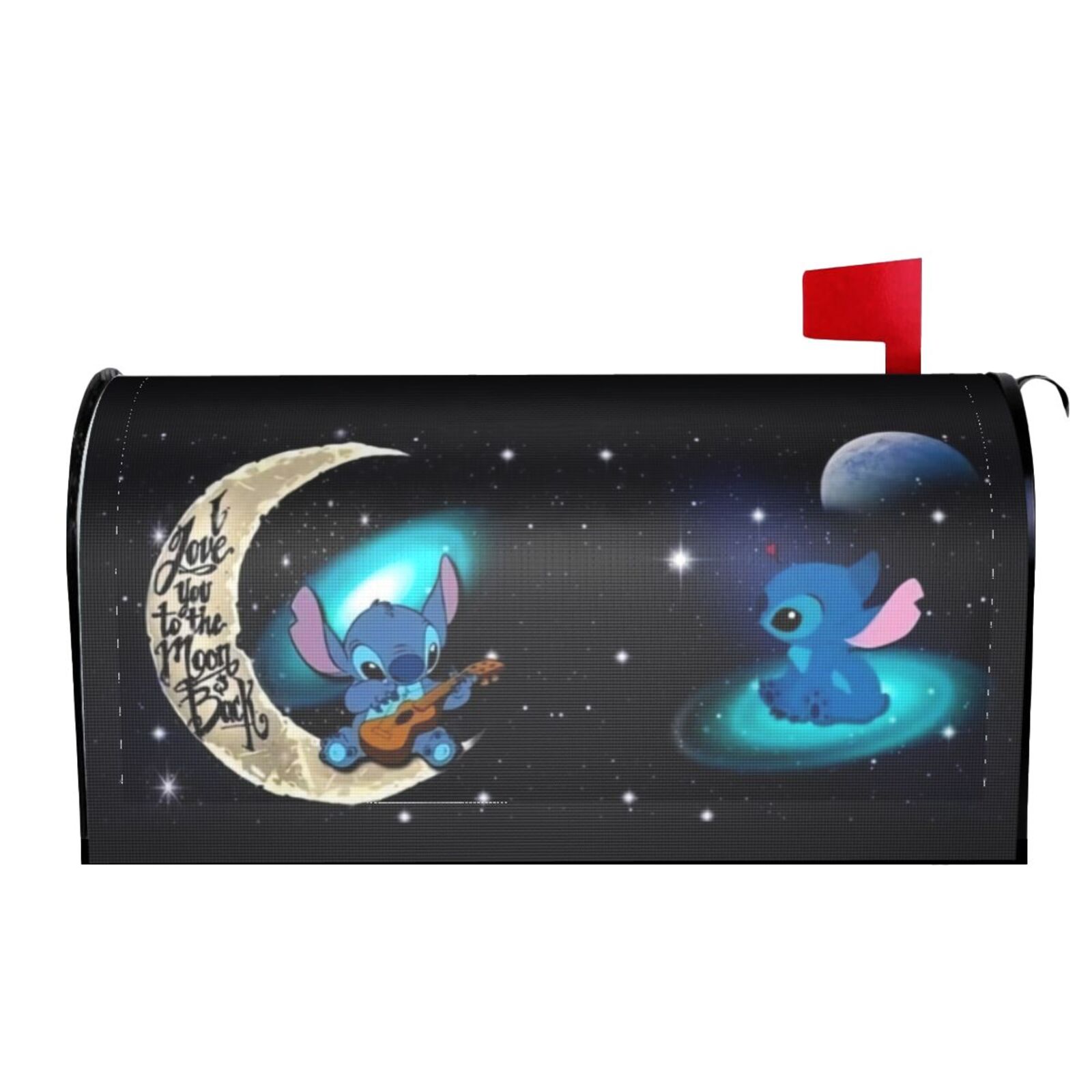 Stitch In The Starry Sky And Galaxy Cartoon Character Mailbox Cover ...