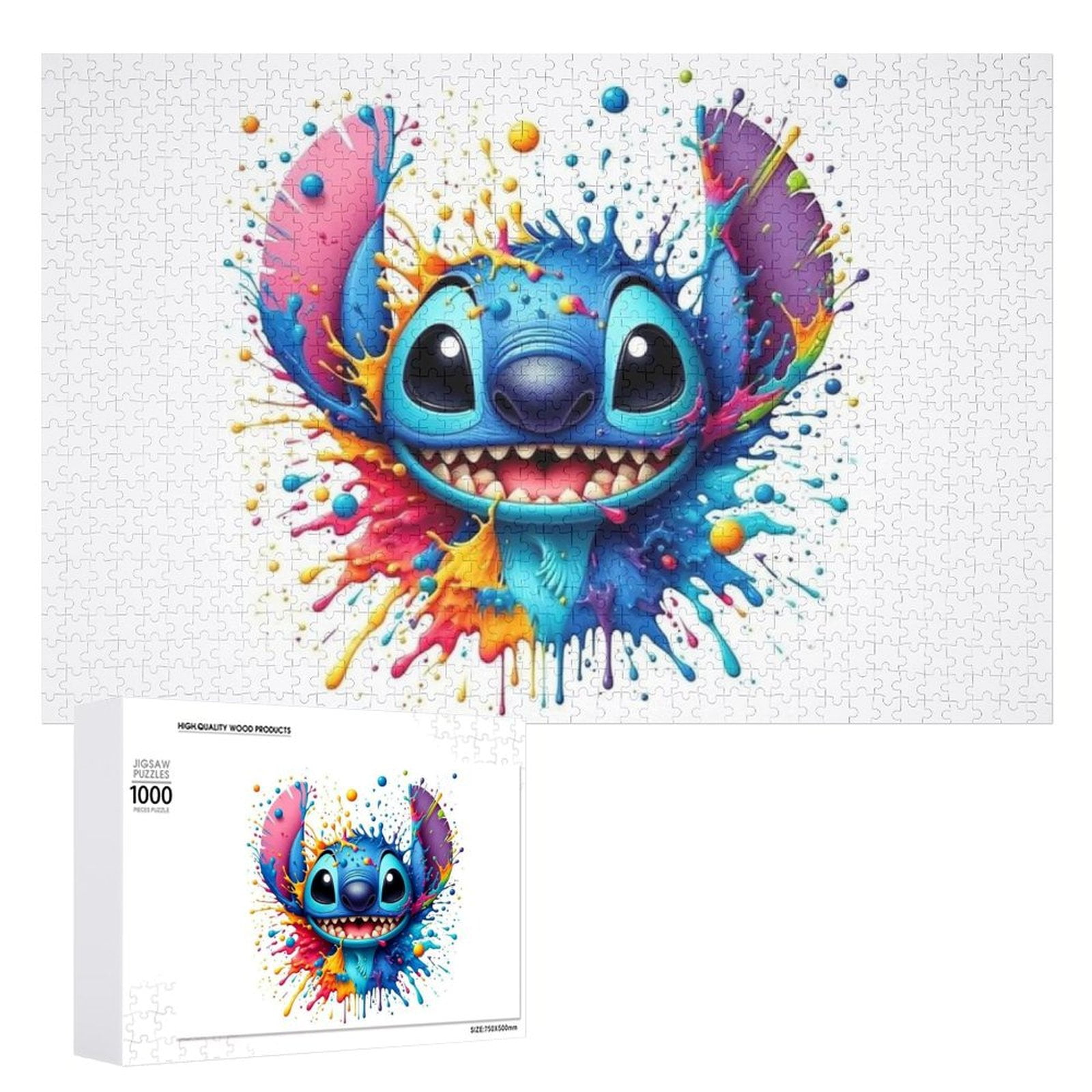 Stitch Jigsaw Puzzles 1000 Pieces Cartoons Puzzle Cartoon Painting ...