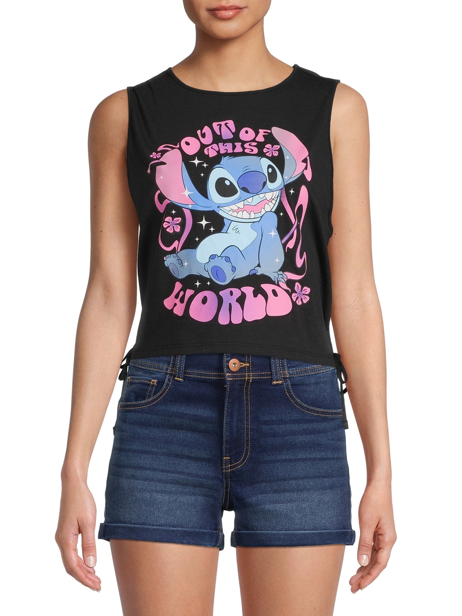 Stitch Juniors Women's Side Tie Knit Tank Top - Walmart.com